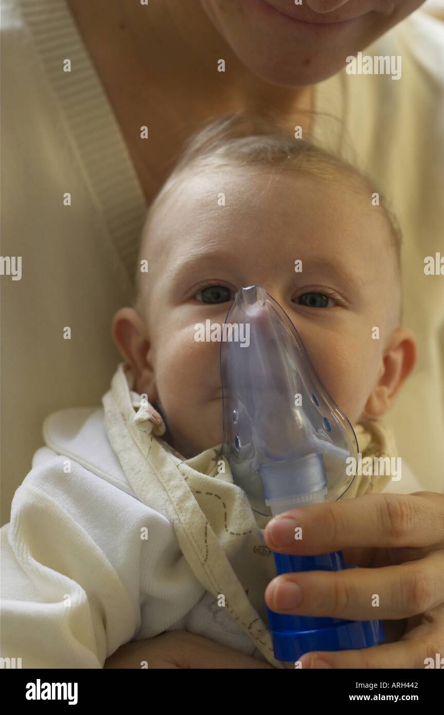 baby with inhaler Stock Photo - Alamy