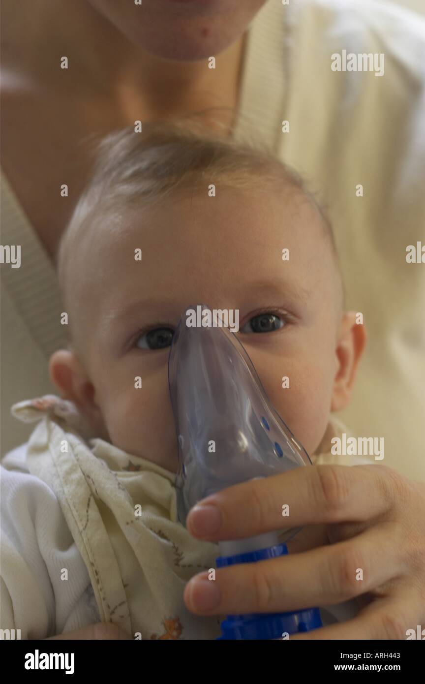 baby with inhaler Stock Photo - Alamy