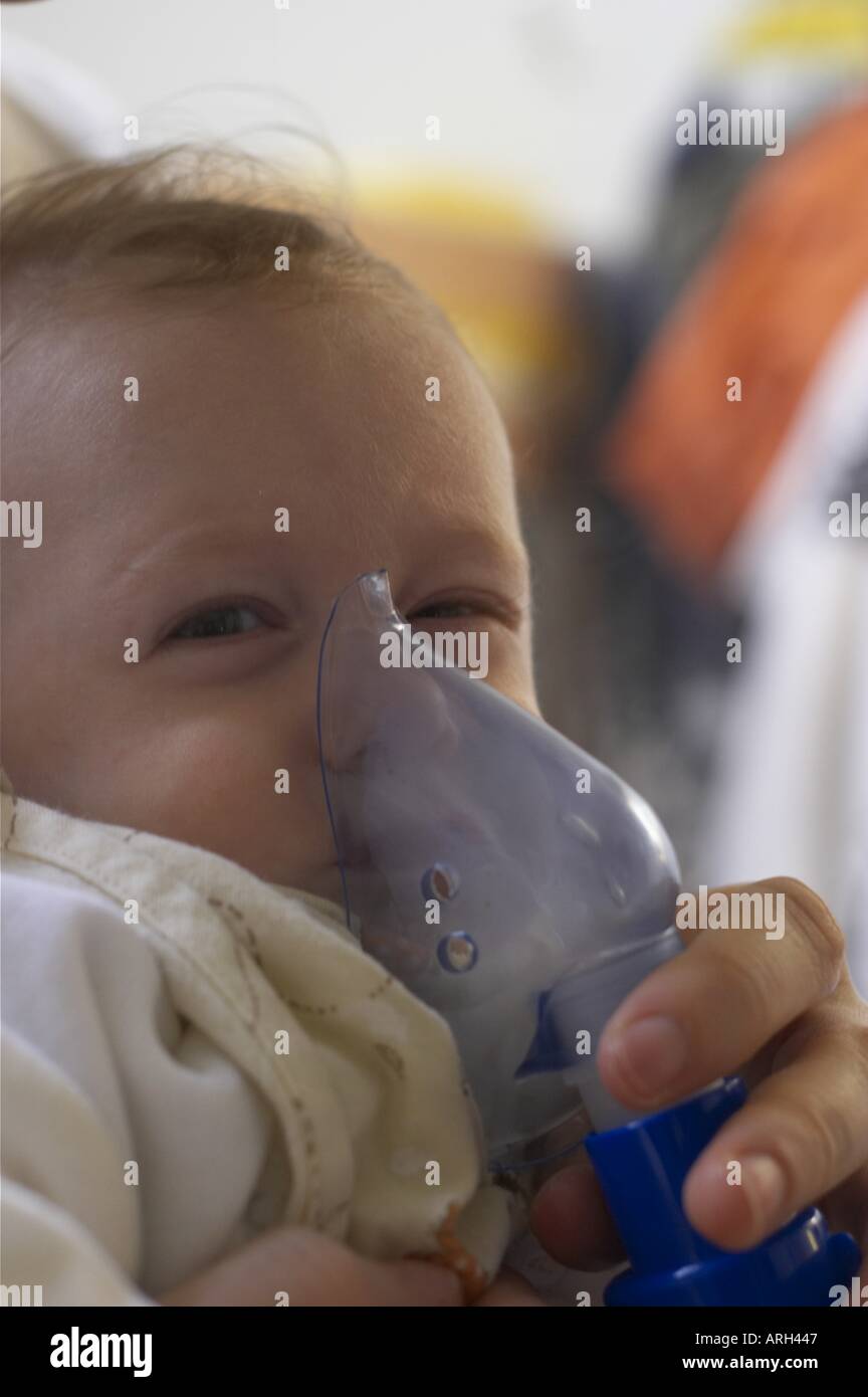 baby with inhaler Stock Photo - Alamy