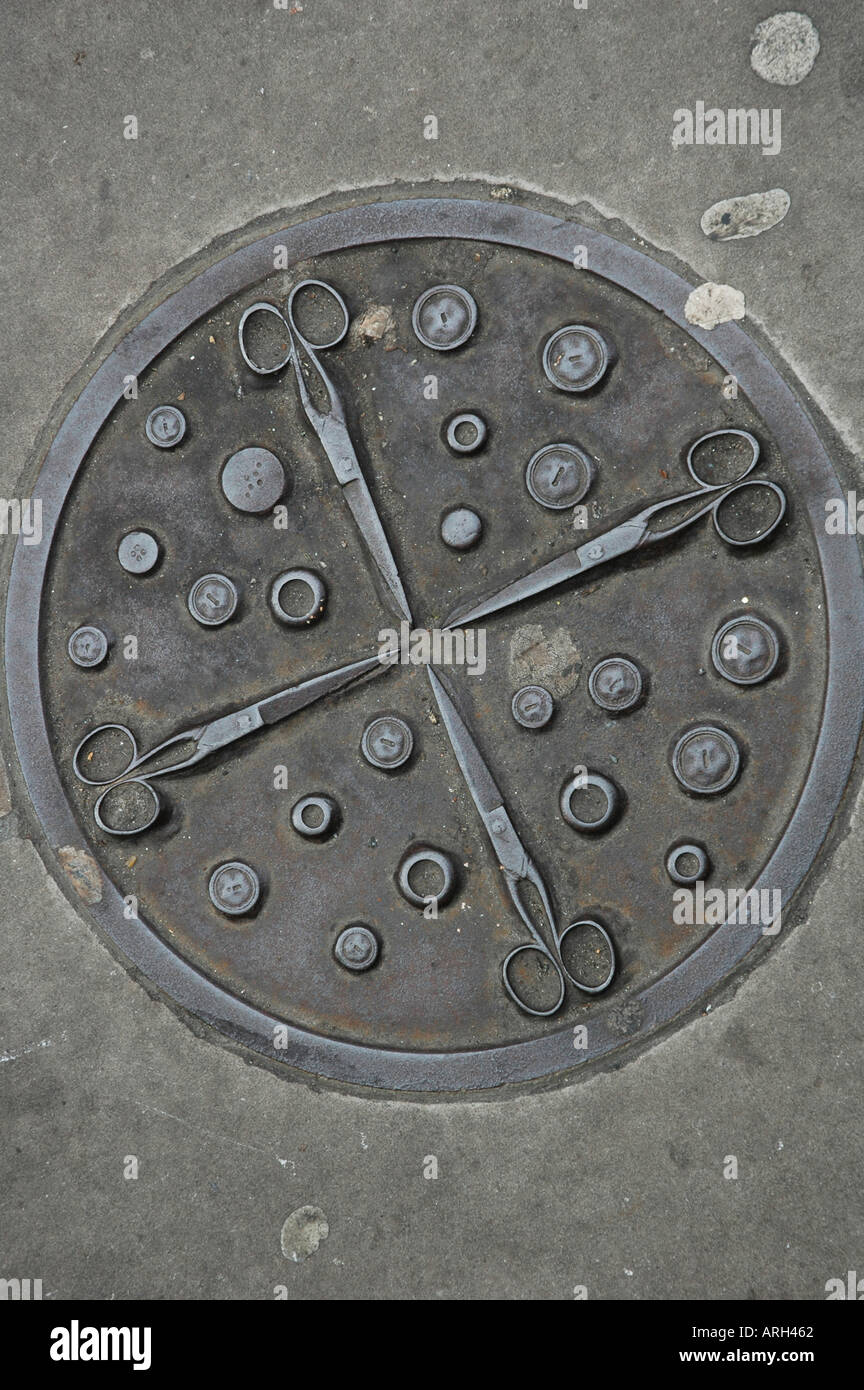 manhole cover in Brick Lane London Stock Photo - Alamy