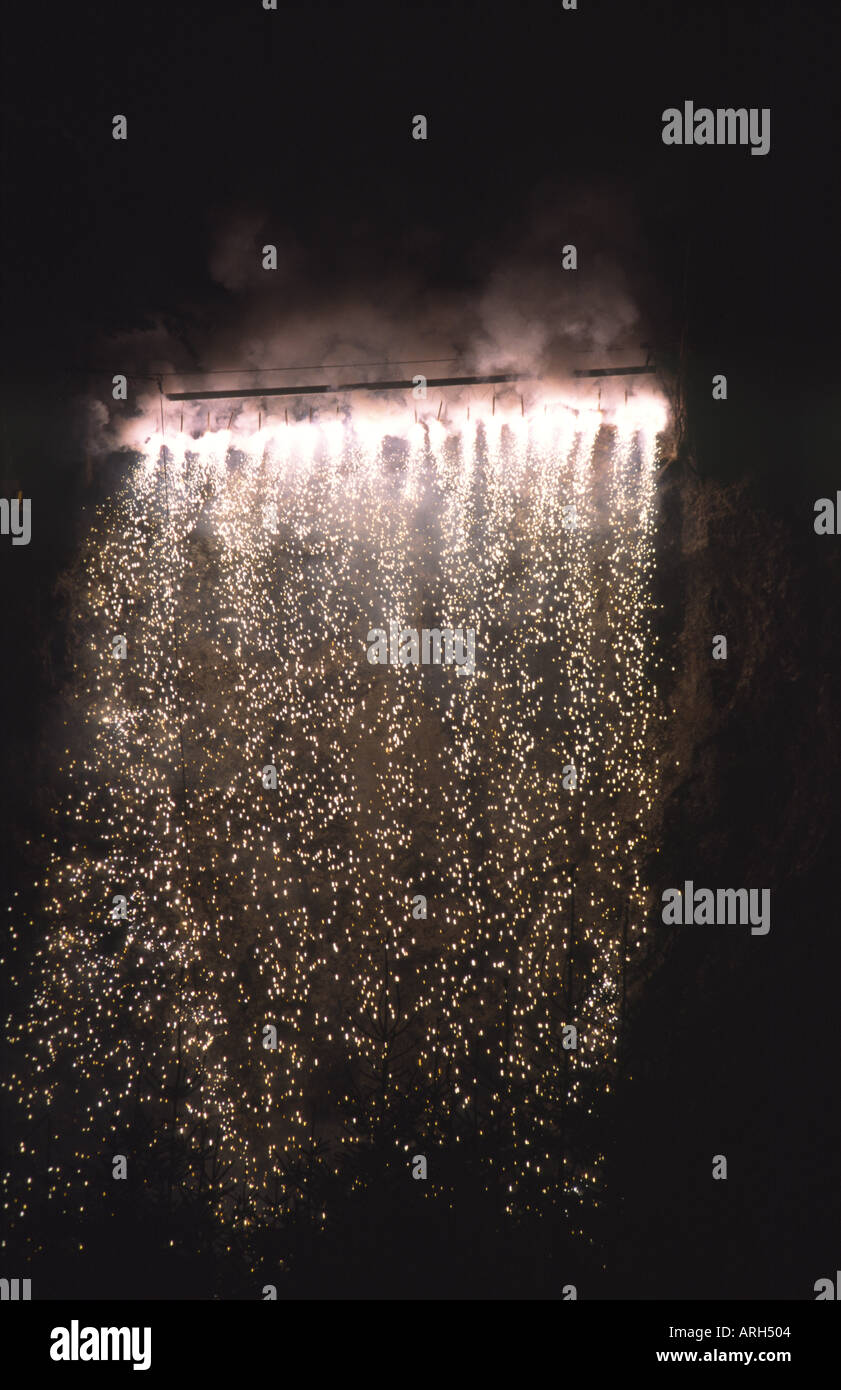 Fireworks waterfall hi-res stock photography and images - Alamy