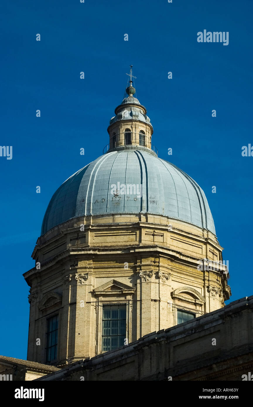 The beautiful Baroque dome of the basilica of Saint Mary of Angels in ...