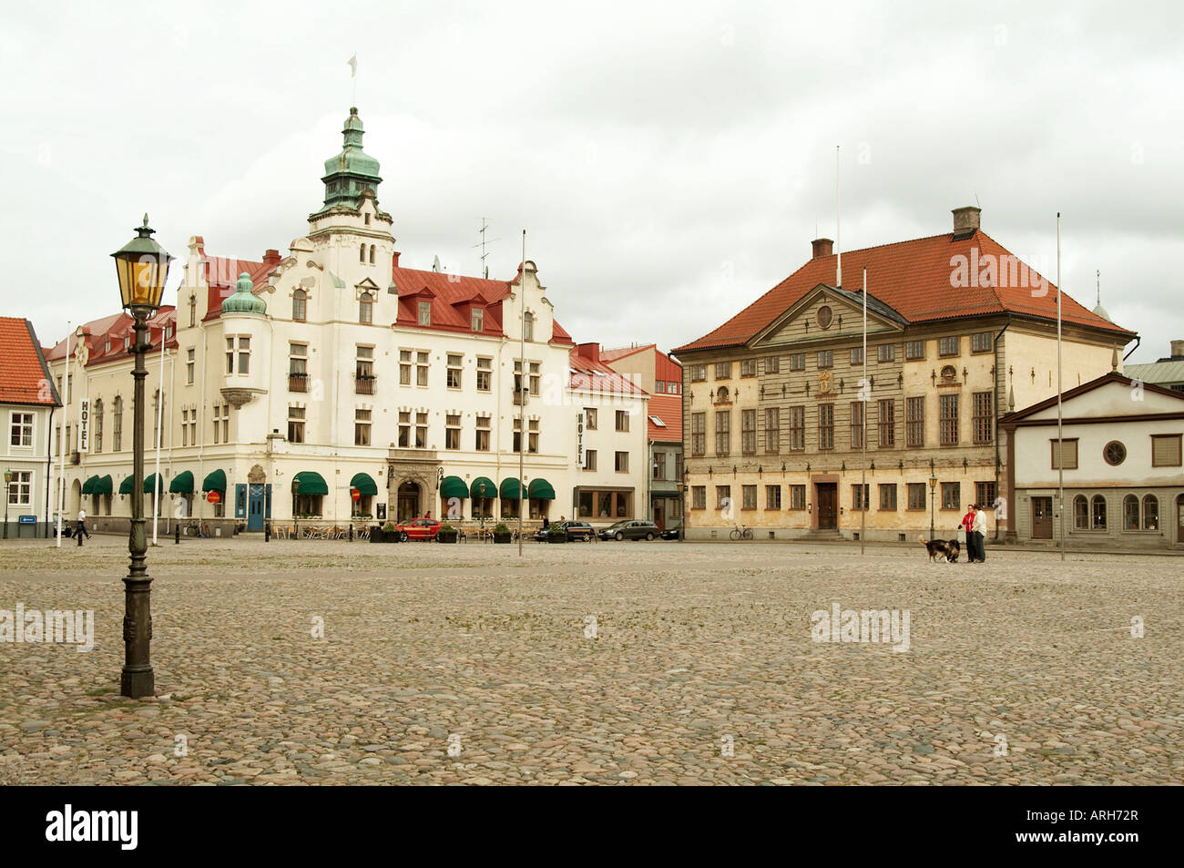 kalmar town square historic city sweden swedish Stock Photo - Alamy