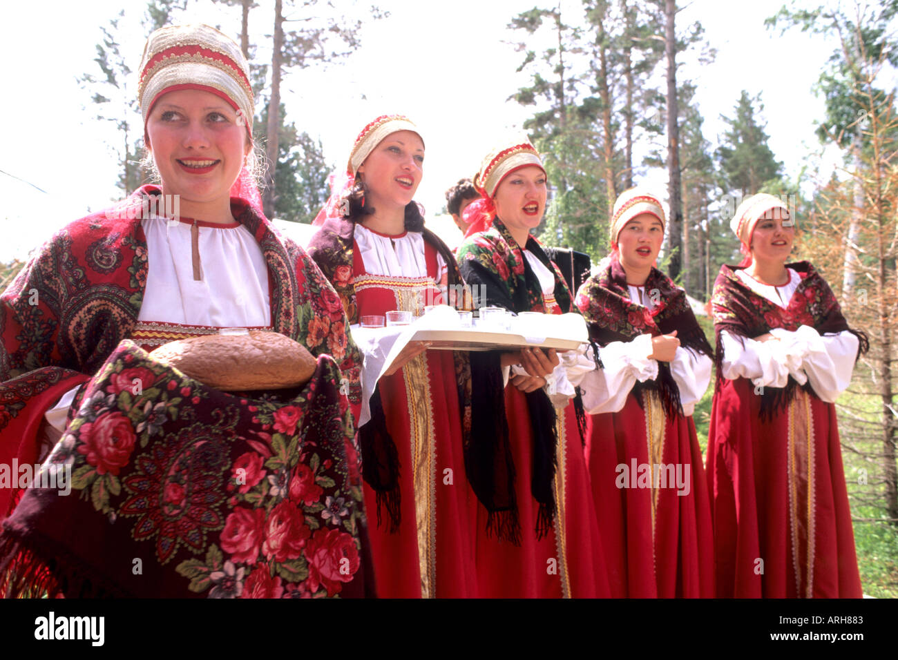 Singers in Traditional Costume in Irkutsk Siberia Russia Stock Photo ...