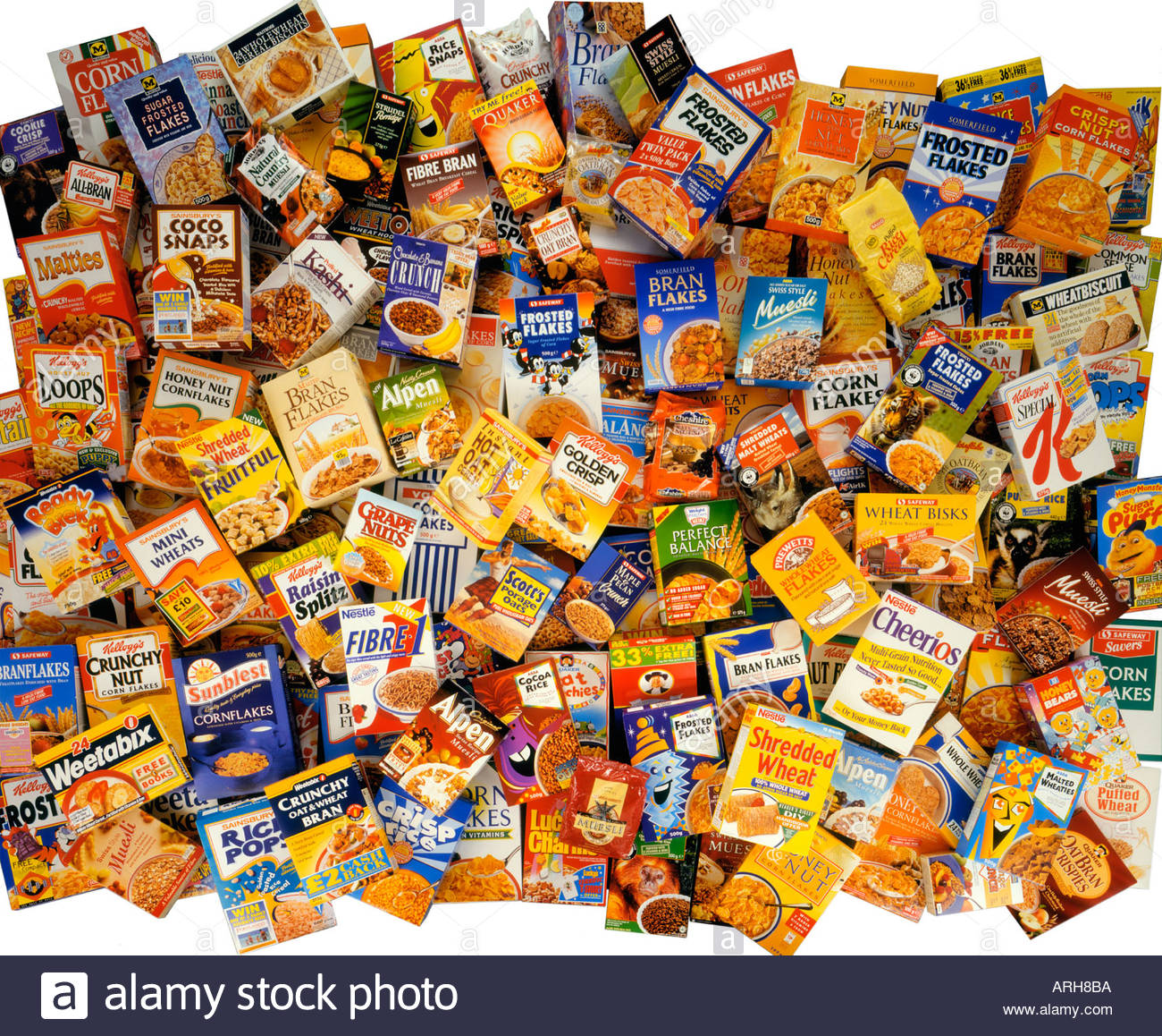 Cereal boxes pile hi-res stock photography and images - Alamy