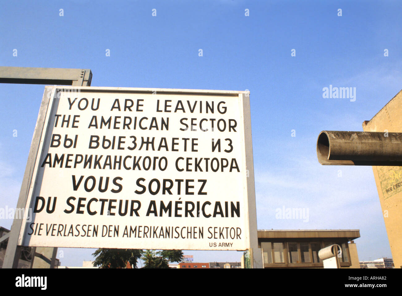 Checkpoint Charlie Sign East Berlin Germany Stock Photo - Alamy
