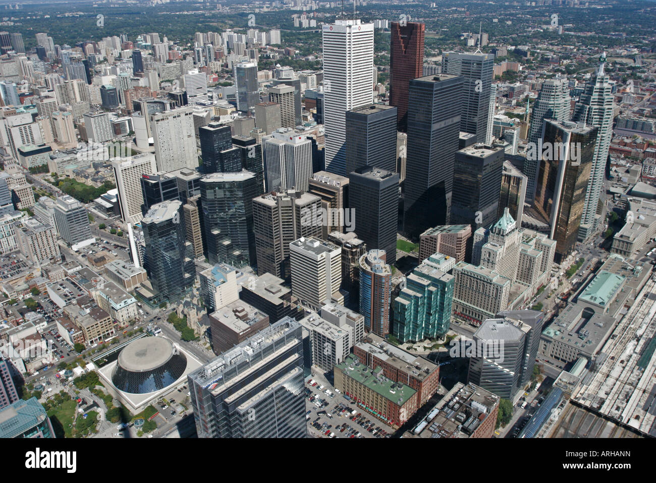 Aerial view of Toronto financial district Stock Photo - Alamy