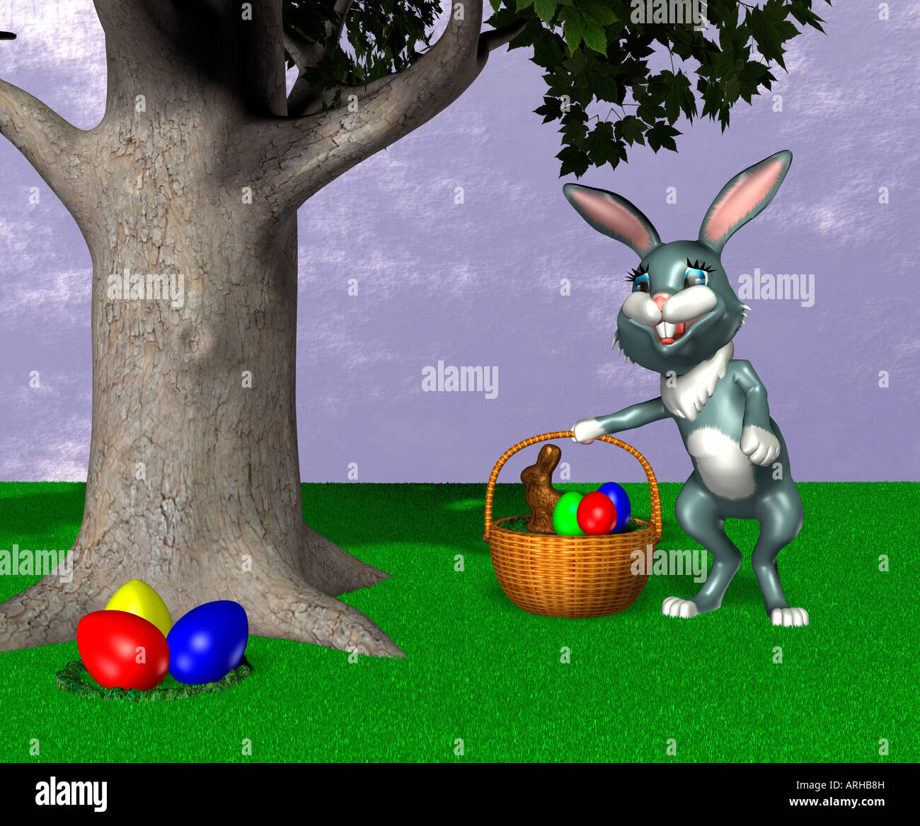 Hare and the easter eggs hi-res stock photography and images - Alamy