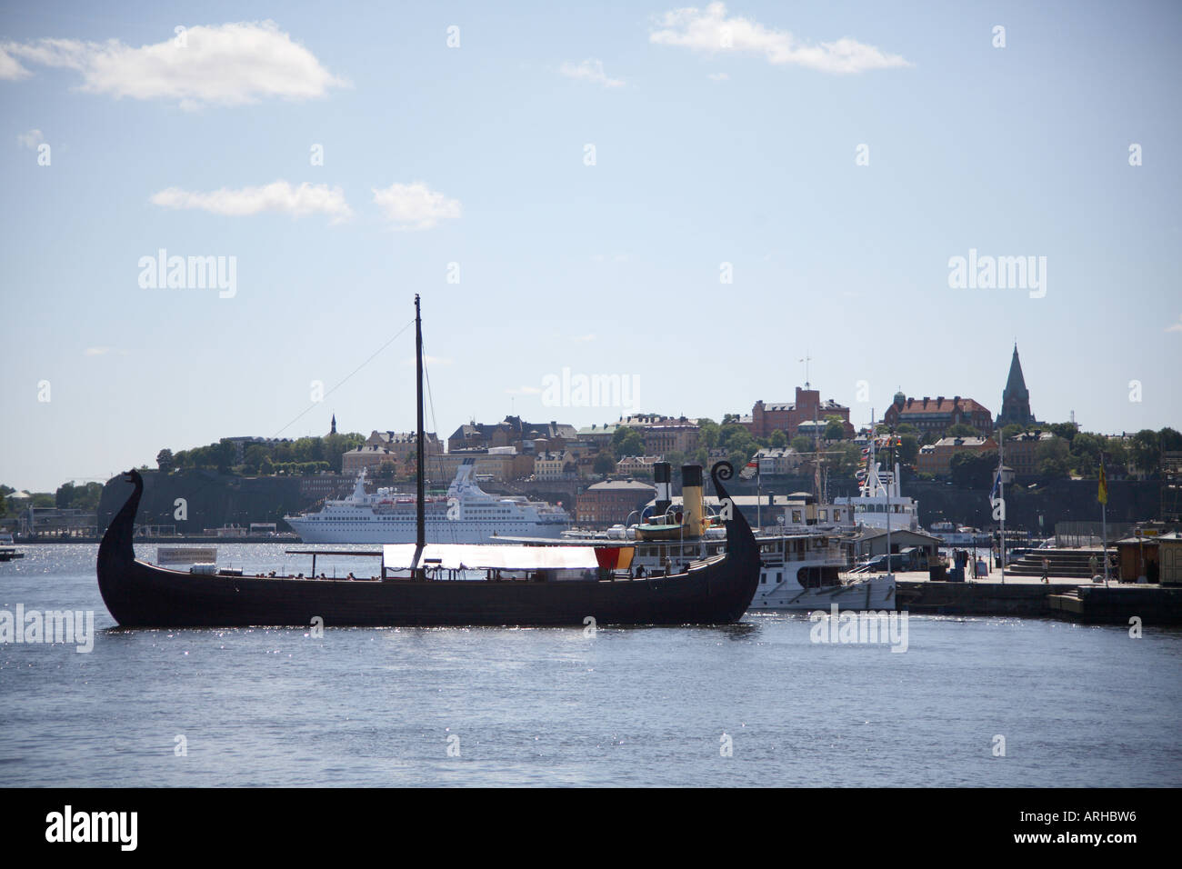 Viking Boat Stockholm Sweden Stock Photo - Alamy