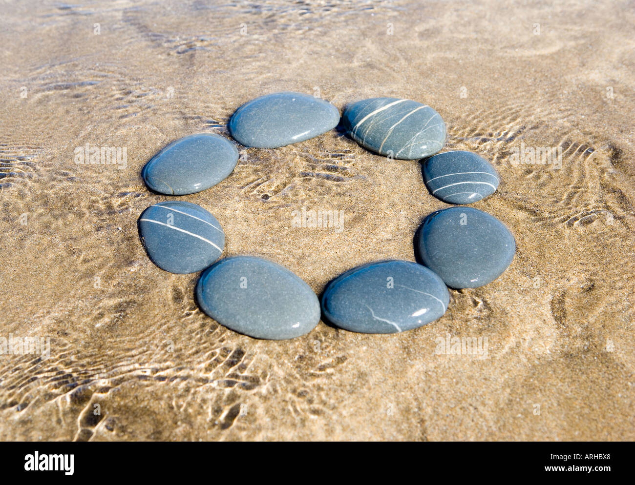 Common name: Circle of pebbles Stock Photo - Alamy