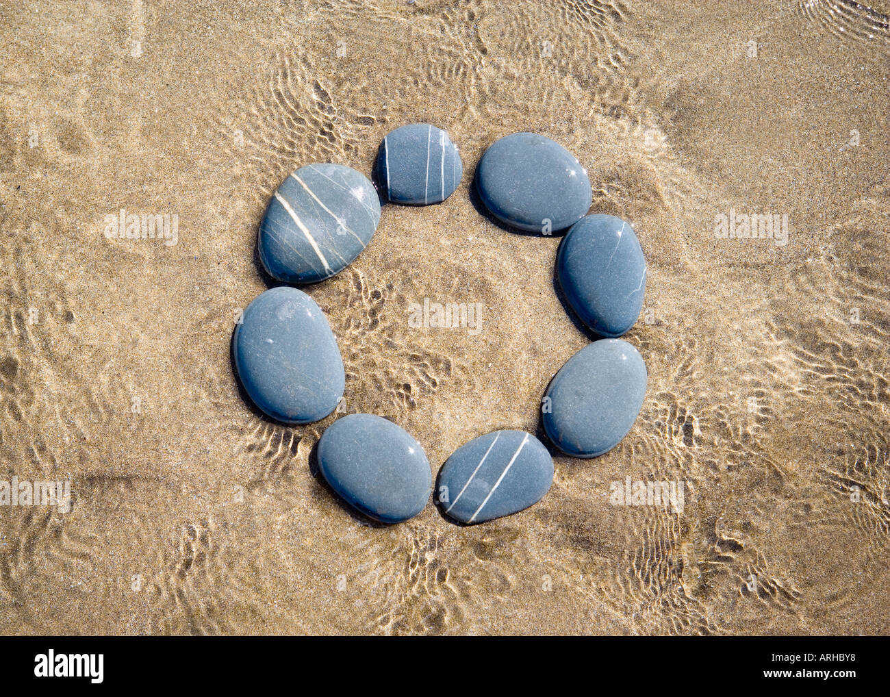 Common name: Circle of pebbles Stock Photo - Alamy
