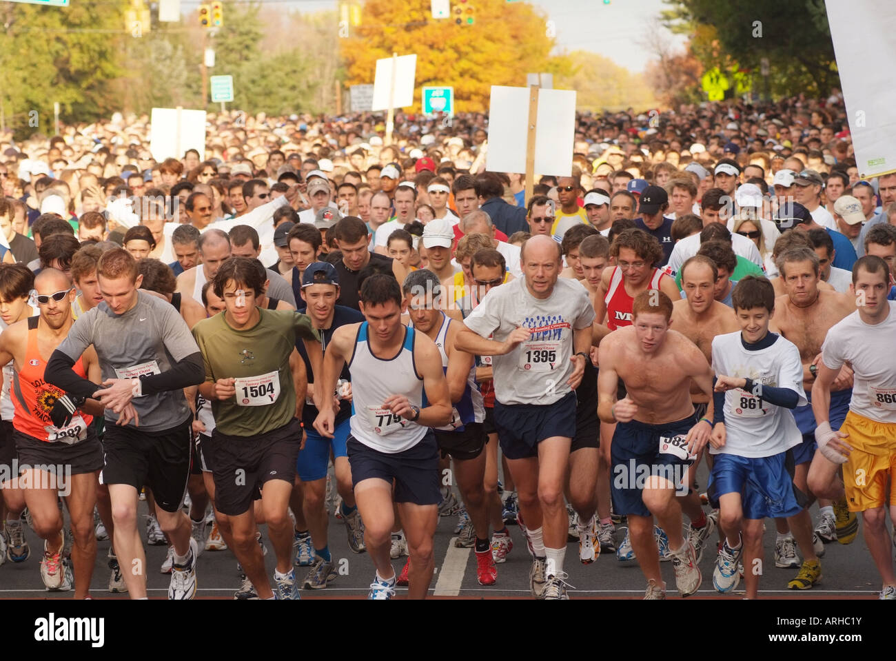 The start of a community running race for a cause Stock Photo - Alamy
