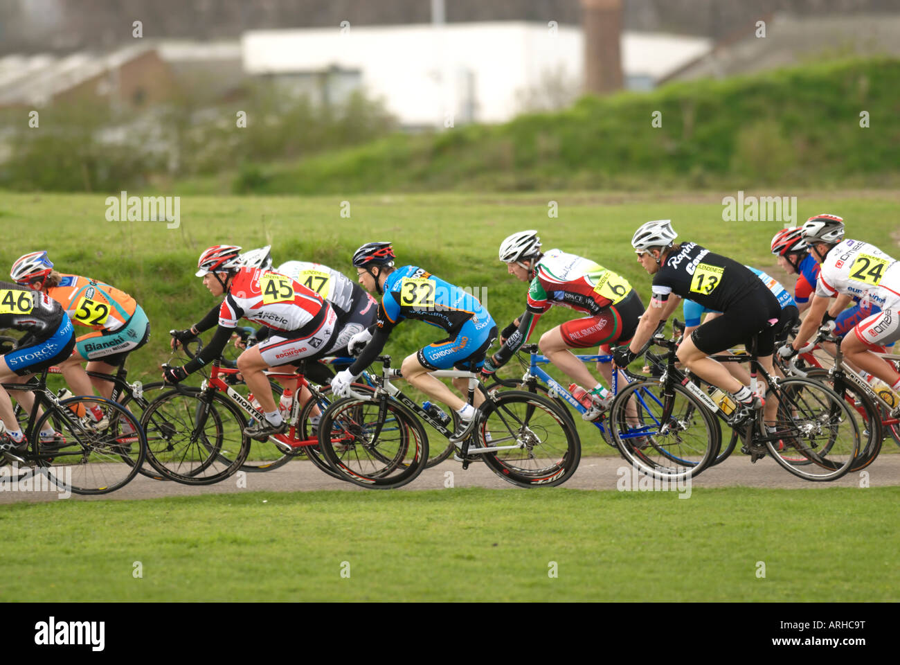 bicycle racing at the old eastway circuit, stratford, london, bulldozed ...