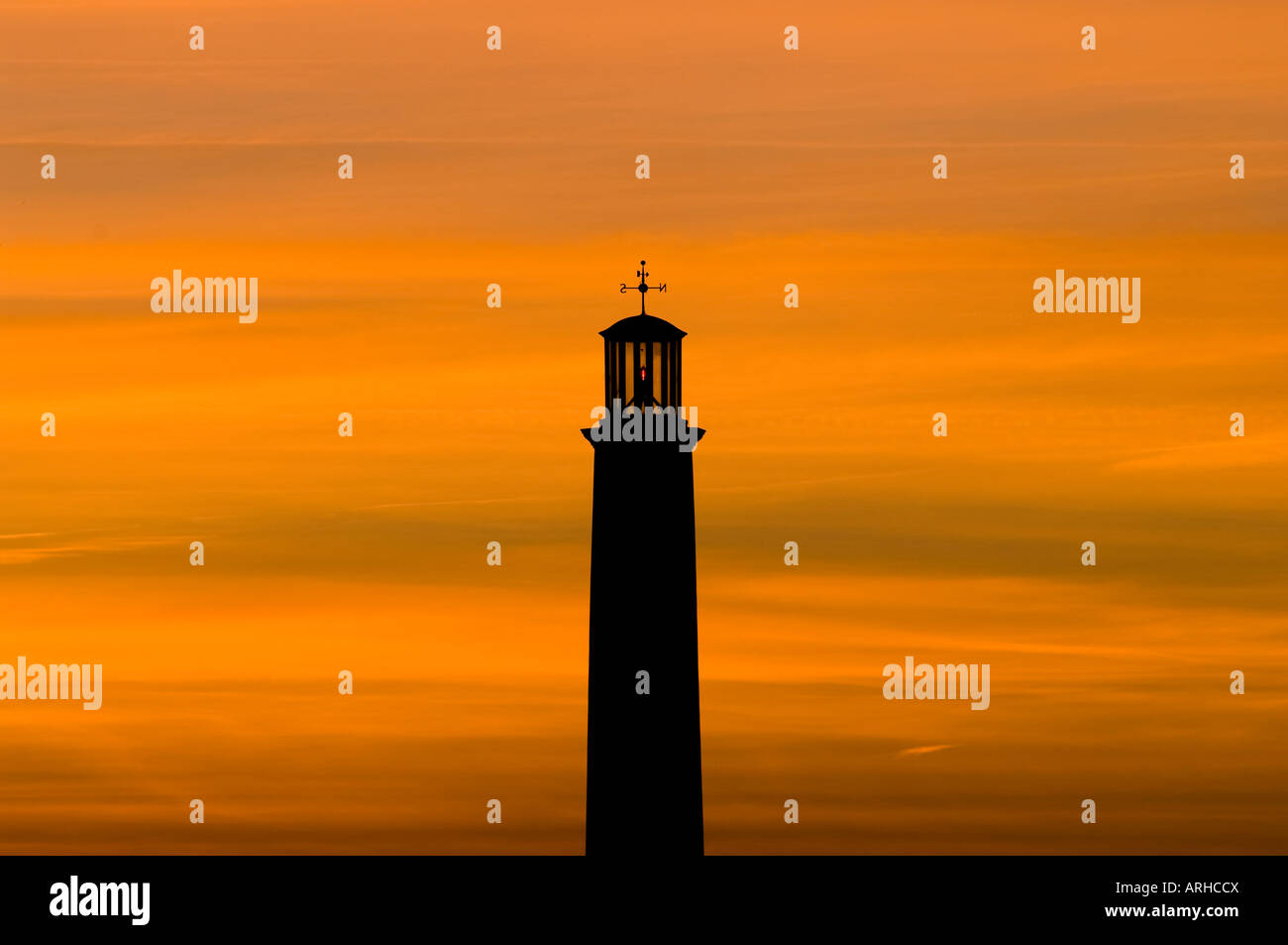 Margate Harbour lighthouse in silhouette taken at Margate Harbour ...