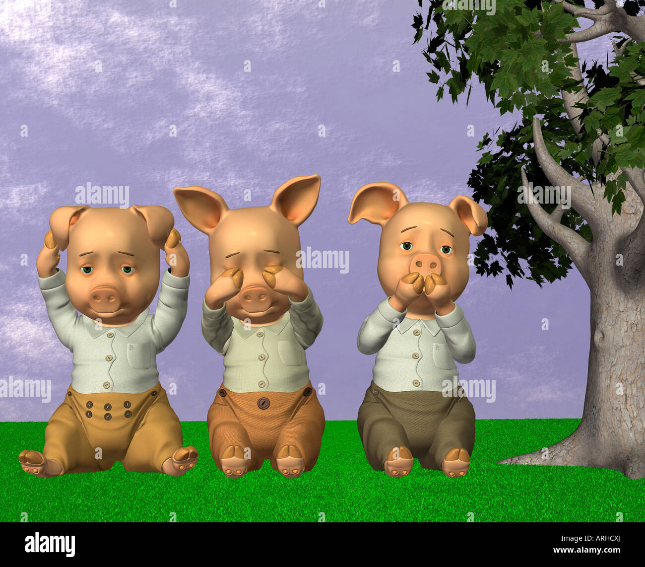 Do not hear do not see do not speak Stock Photo - Alamy