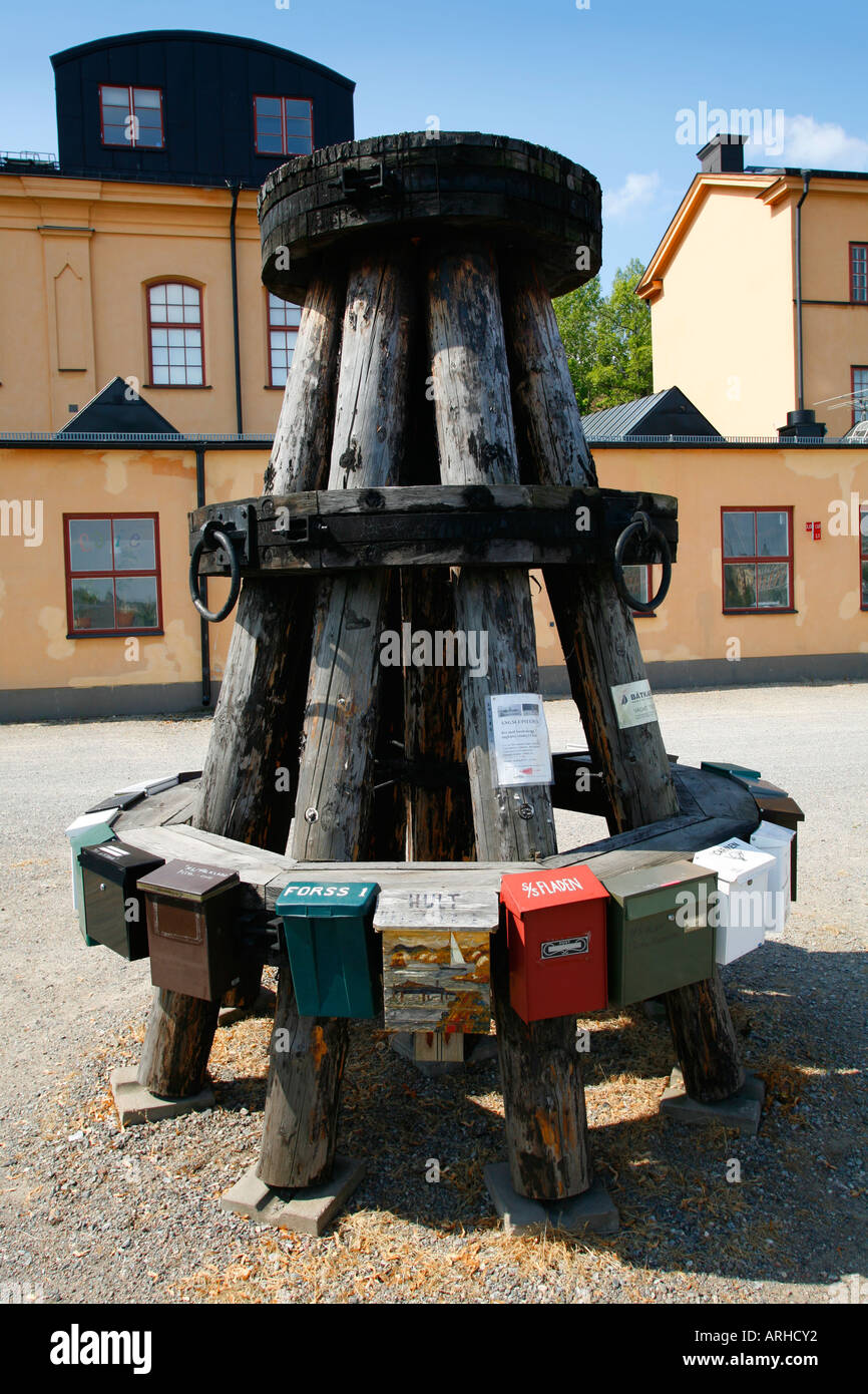 Post boxes Skeppsholmen Stockholm Sweden Scandinavia Stock Photo - Alamy