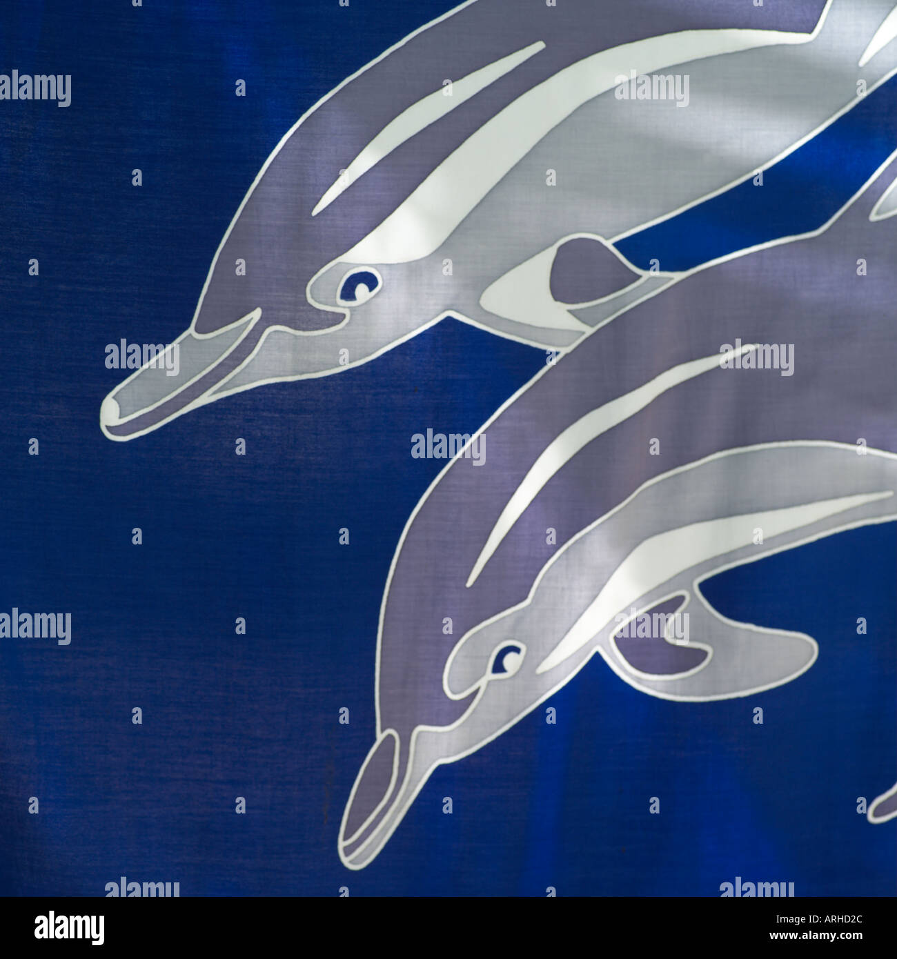 Mural of Two Dauphins at Moorea in Tahiti Stock Photo - Alamy