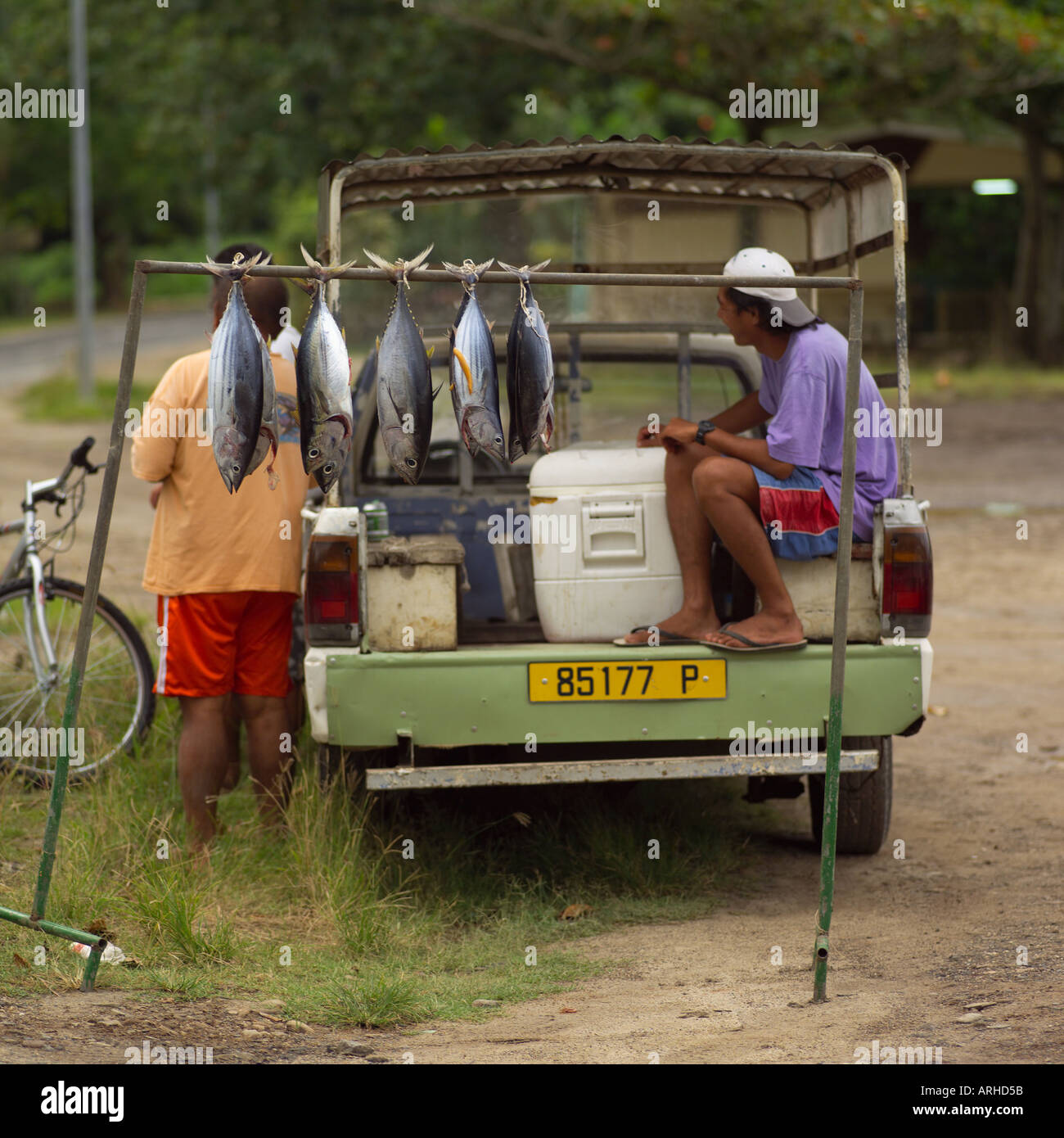 Selling fish from back truck hi-res stock photography and images - Alamy