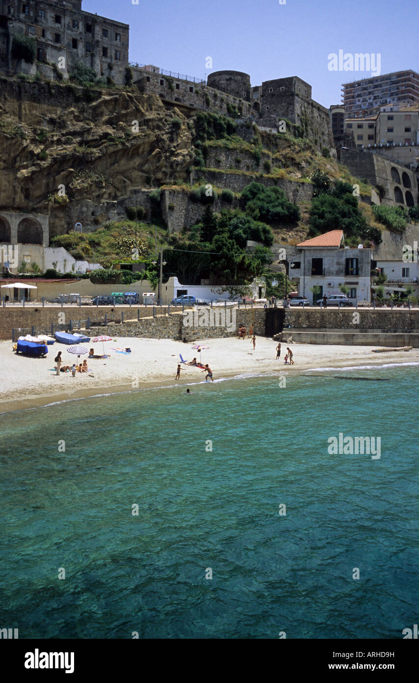 Italy the small beach of Pizzo Calabro Stock Photo - Alamy