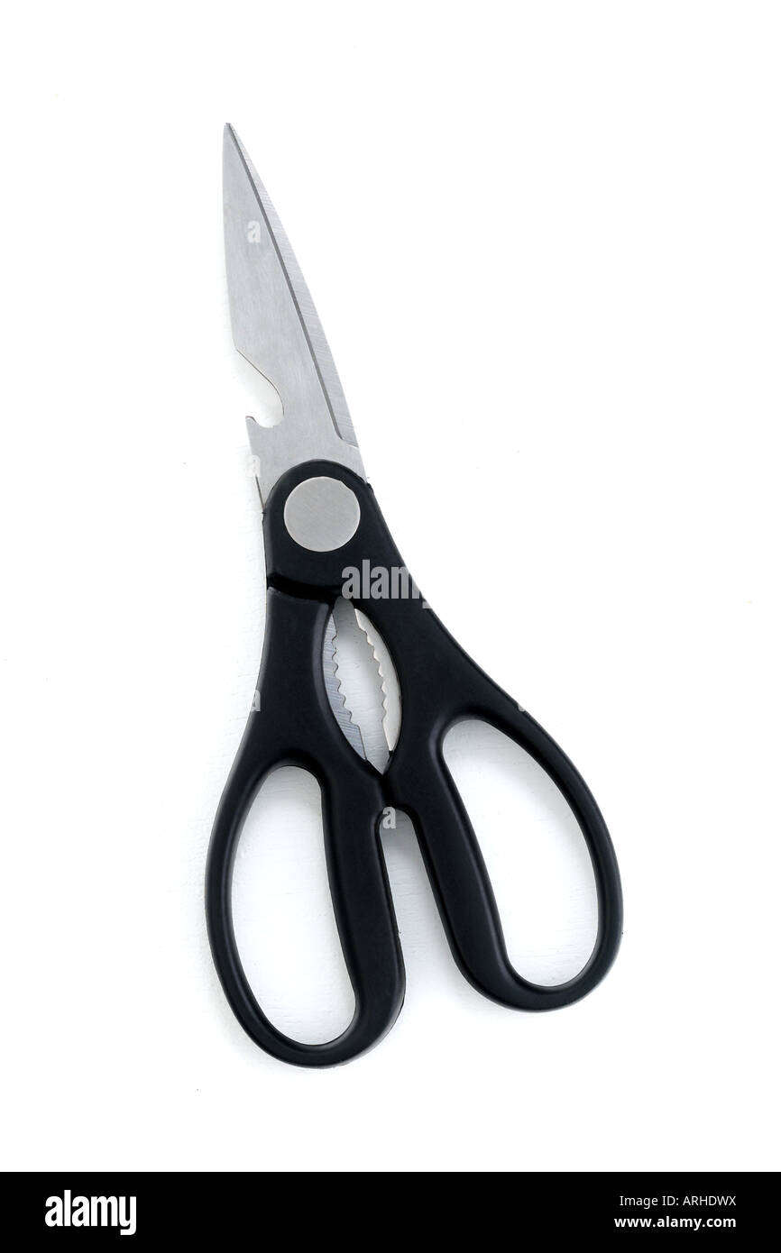 studio shot of a closed pair of scissors on a white background Stock ...
