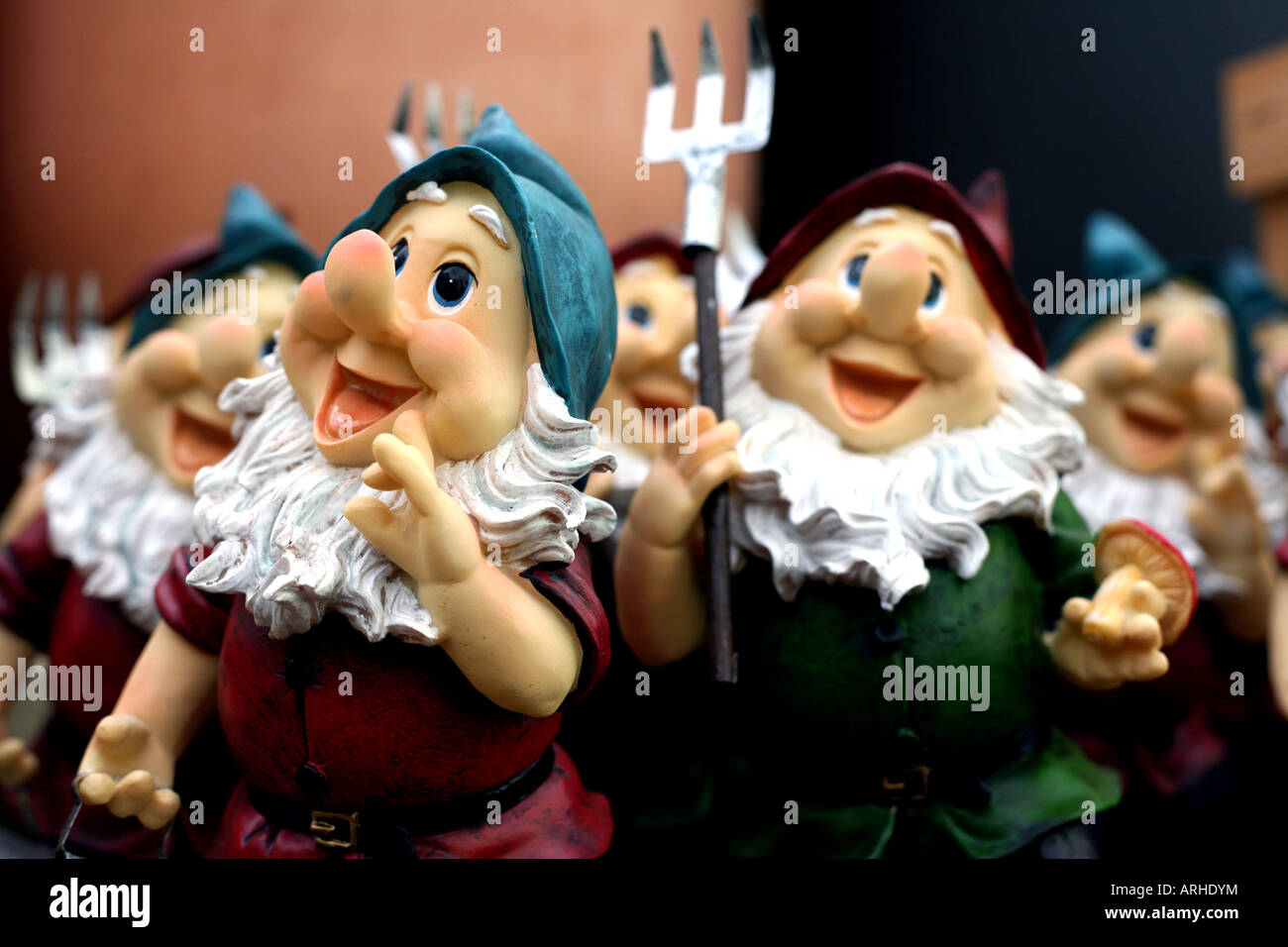 Garden gnomes on sale in French garden centre 2007 Stock Photo - Alamy