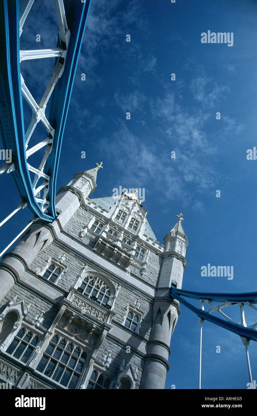 An unusual angle of Tower Bridge London Stock Photo - Alamy