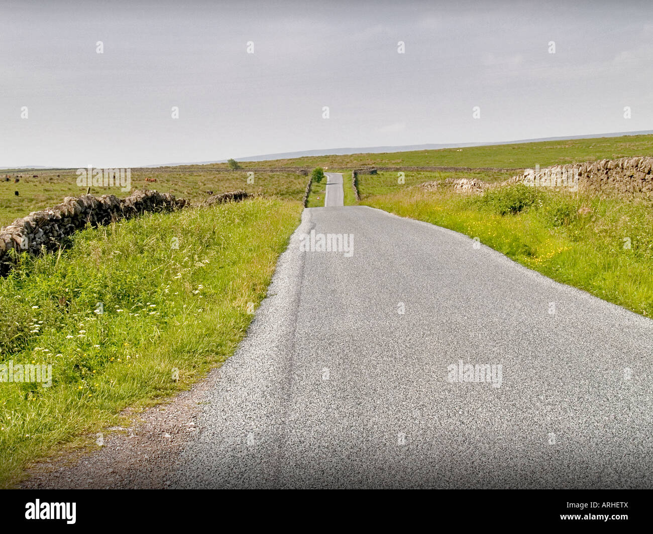 Road across a Yorkshire moor Stock Photo - Alamy