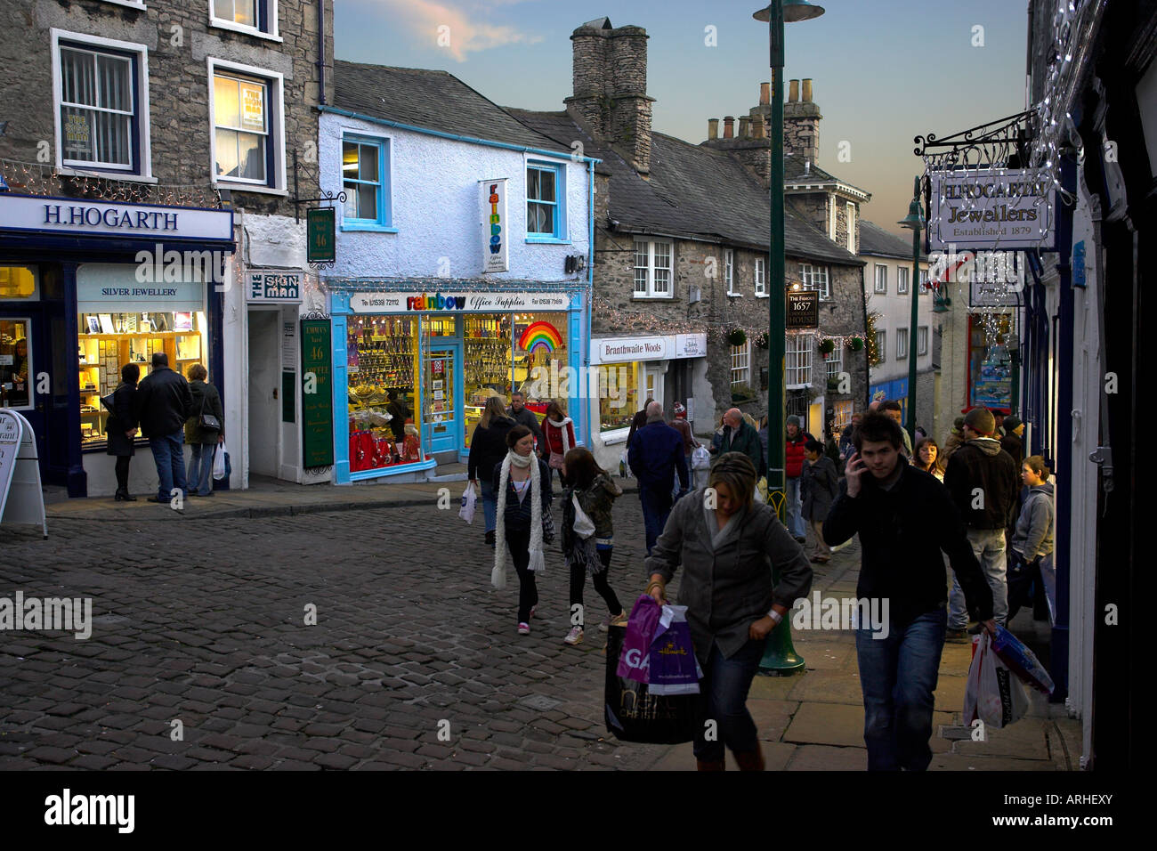 Cobbled paved street Cromwellian 17th century 1600 sixteen hundreds ...
