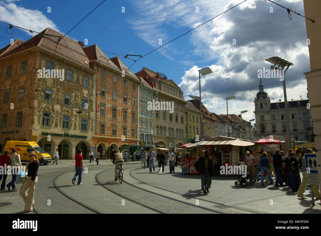 A European Street Scene Stock Photo - Alamy