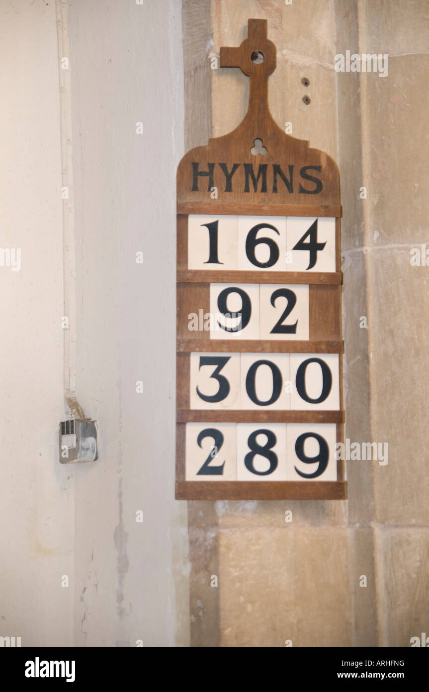 Hymn board numbers church hi-res stock photography and images - Alamy