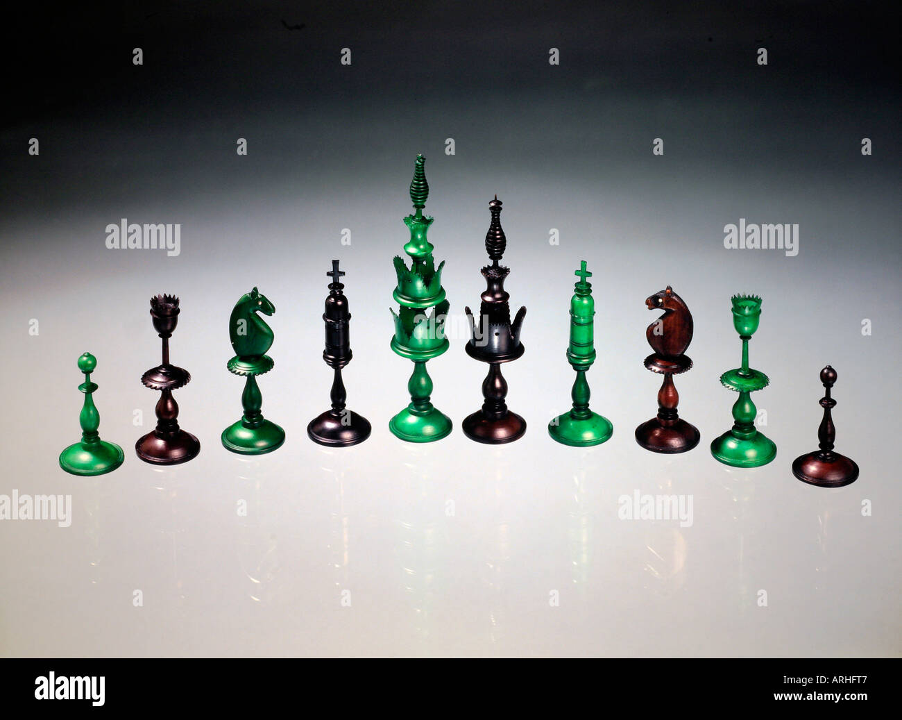 Beautiful French Antique Ivory Chess Set Stock Photo - Alamy