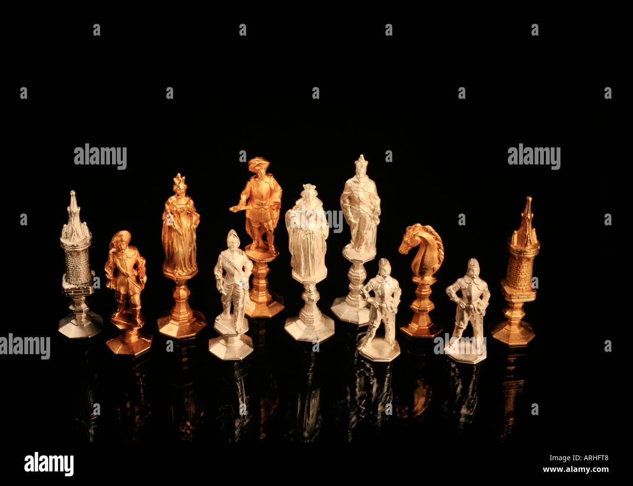 Very rare and valuable Antique Chess Set from Germany Stock Photo - Alamy