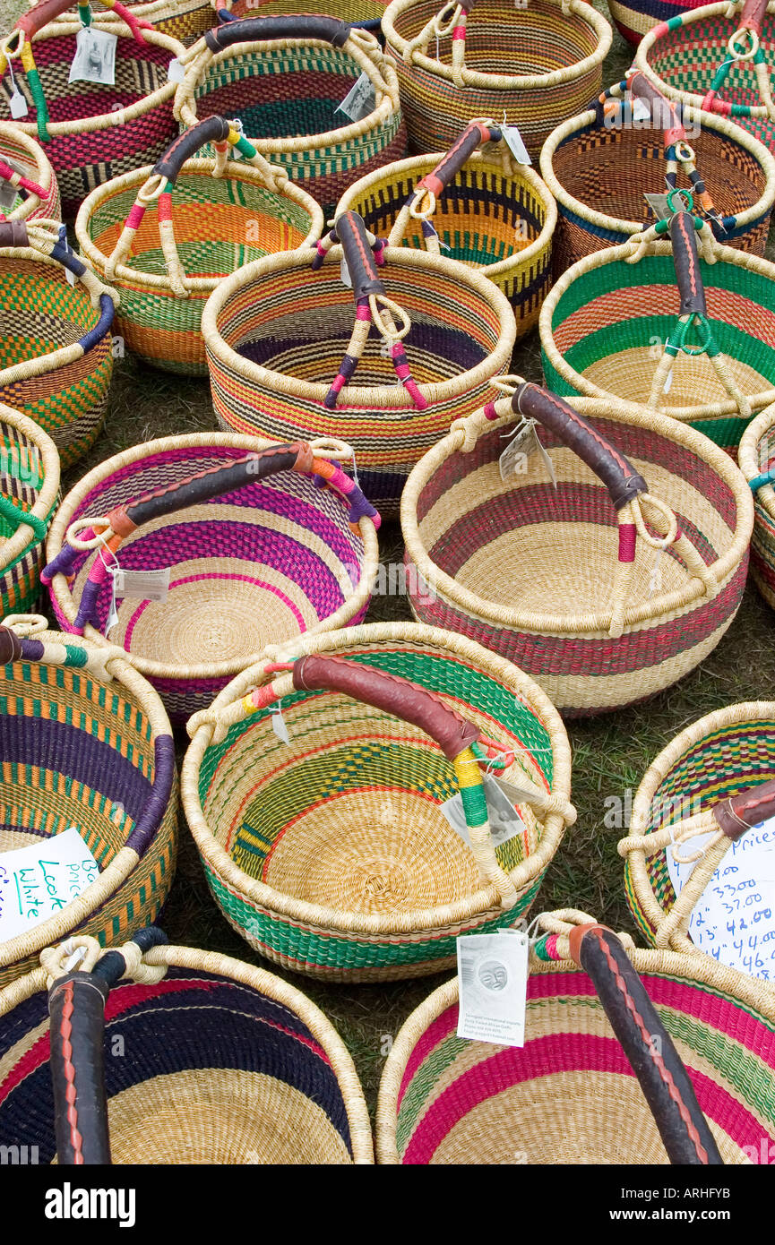 Close up hand made woven baskets hi-res stock photography and images ...