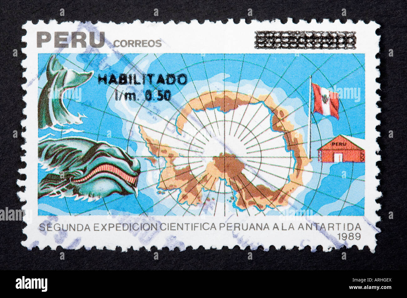 Peruvian postage stamp Stock Photo - Alamy