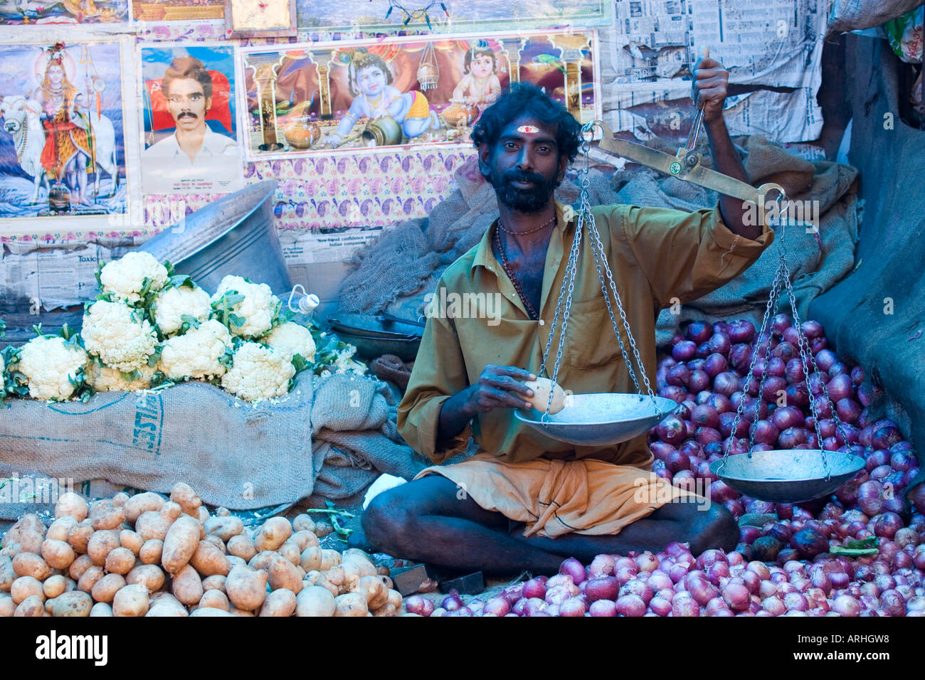 Market, Pondicherry, India Stock Photo - Alamy