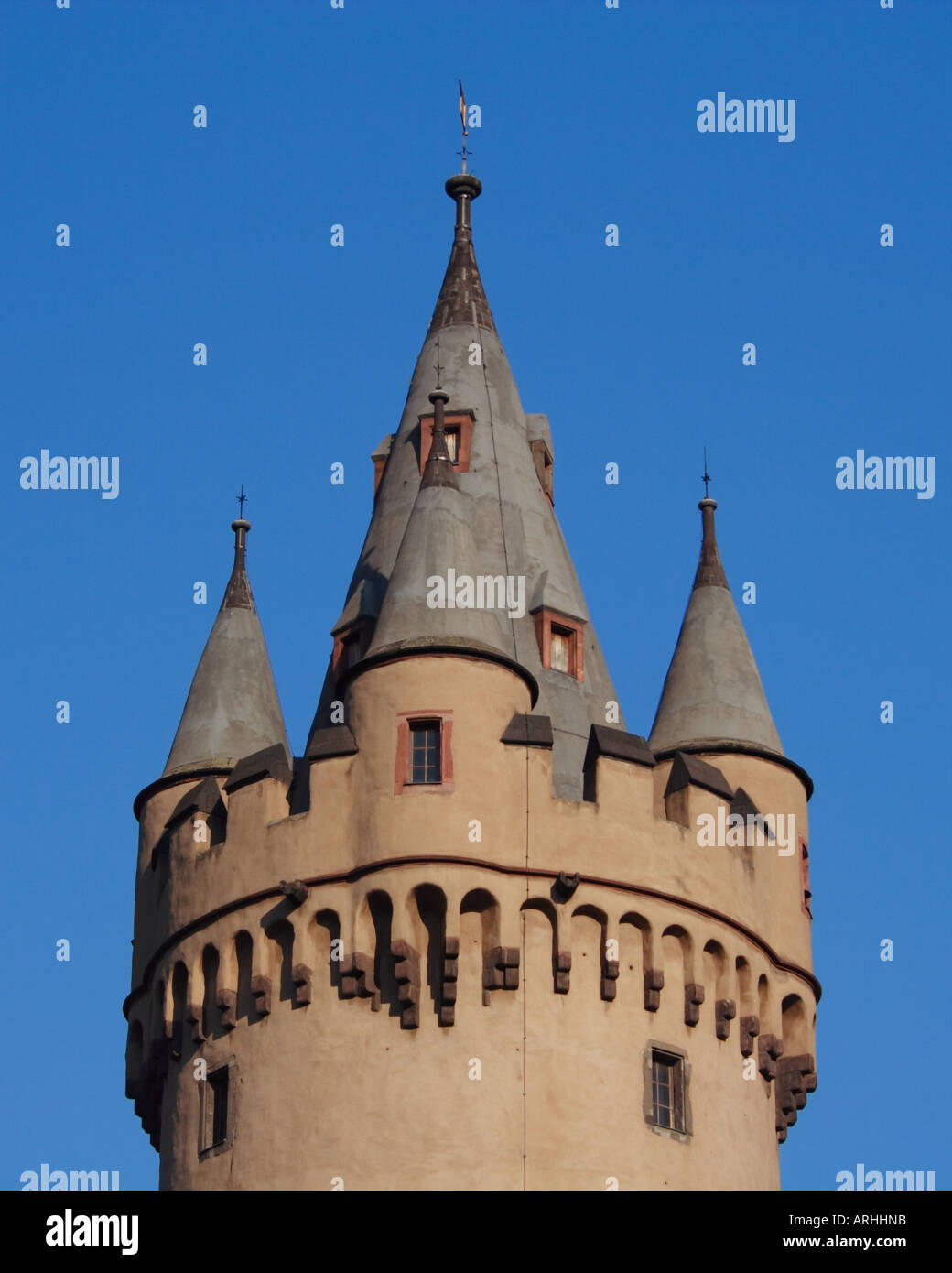 Close-up of the roof of a German tower Stock Photo - Alamy
