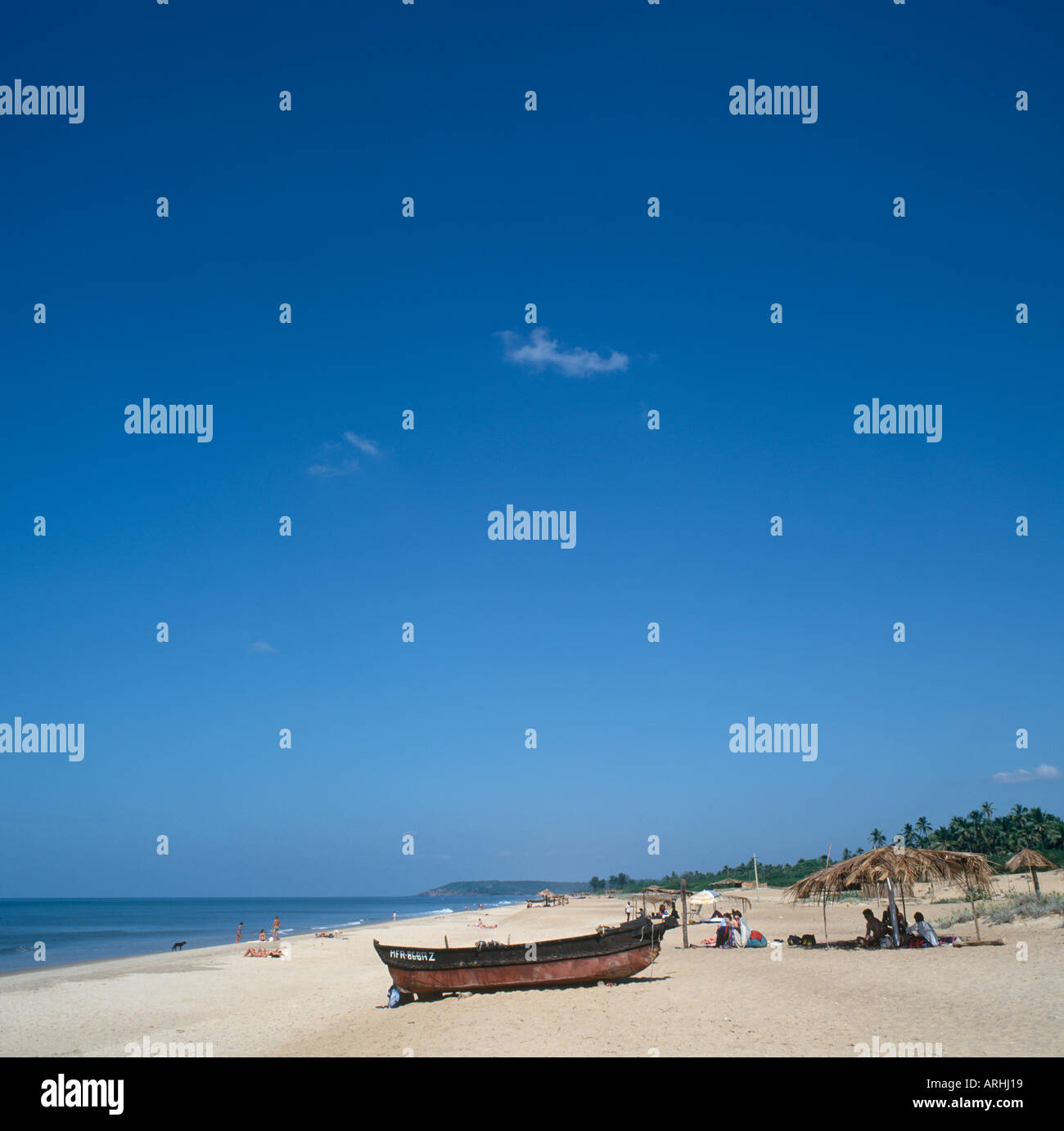 Candolim Beach in 1994 looking towards Calangute, North Goa, Goa, India ...