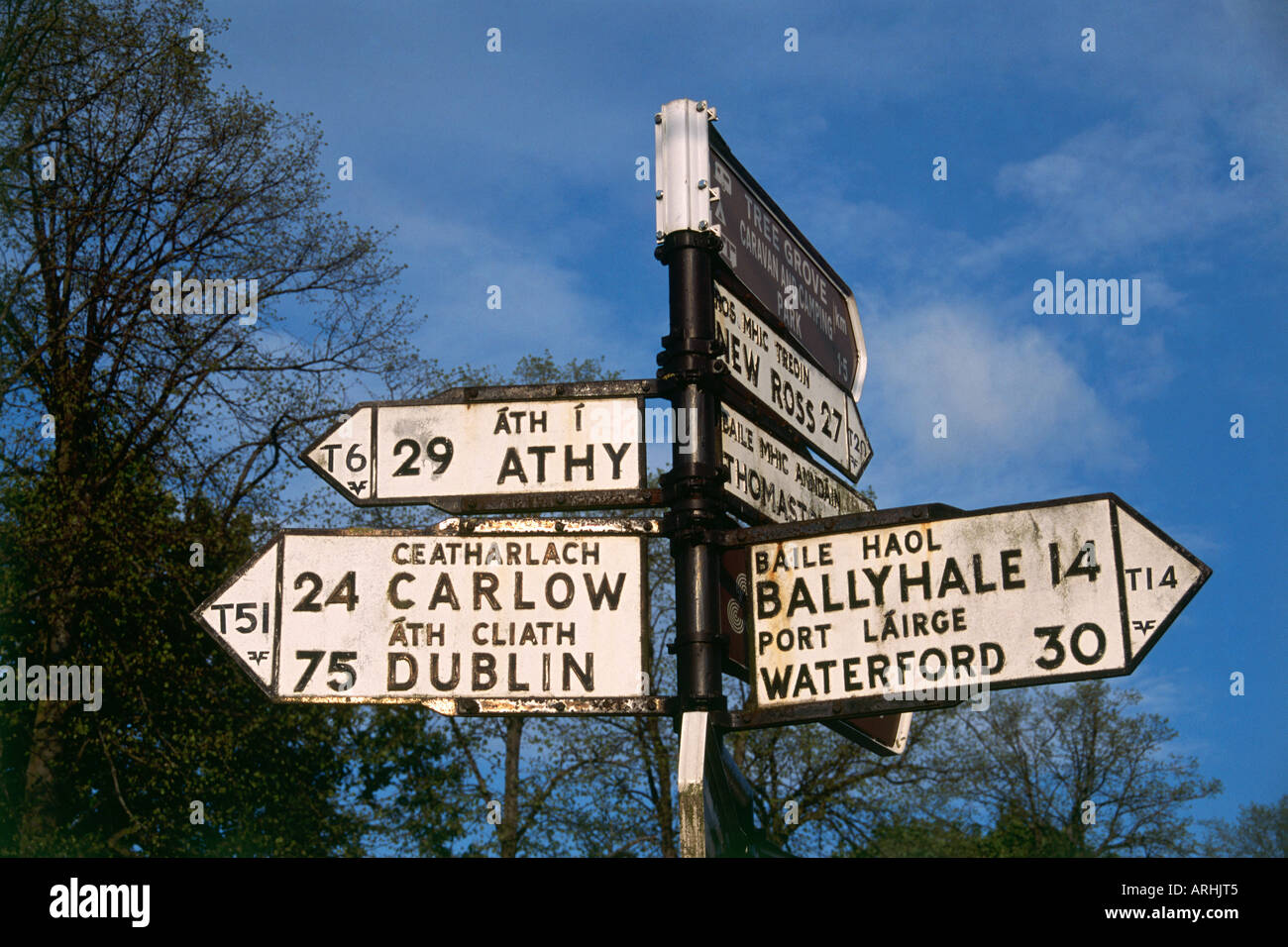 A signpost in Kilkenny Stock Photo - Alamy