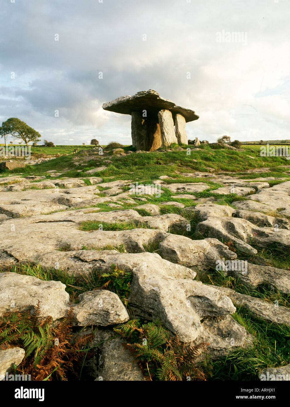 A prehistoric dolmen on The Burren Stock Photo - Alamy