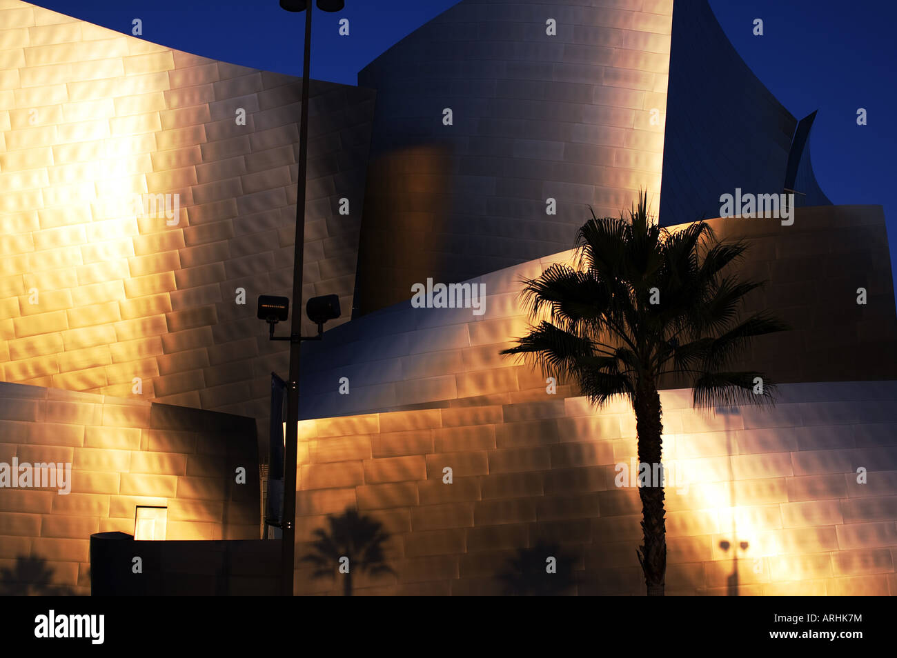 Disney Concert Hall in down town Los Angles, California as the morning ...