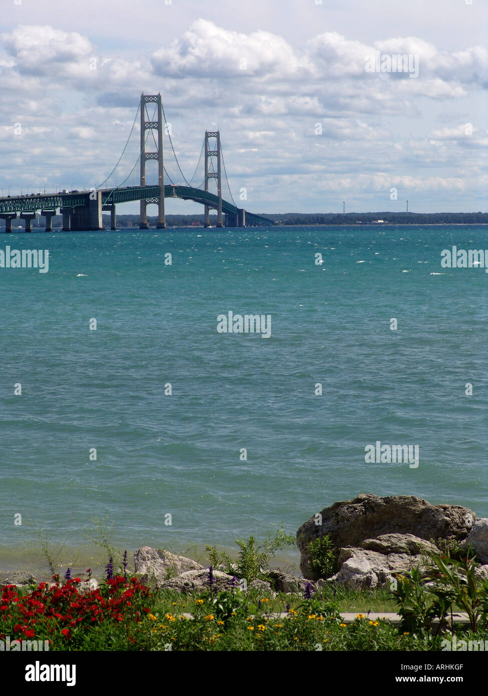 Bridge lower upper peninsula michigan hi-res stock photography and ...