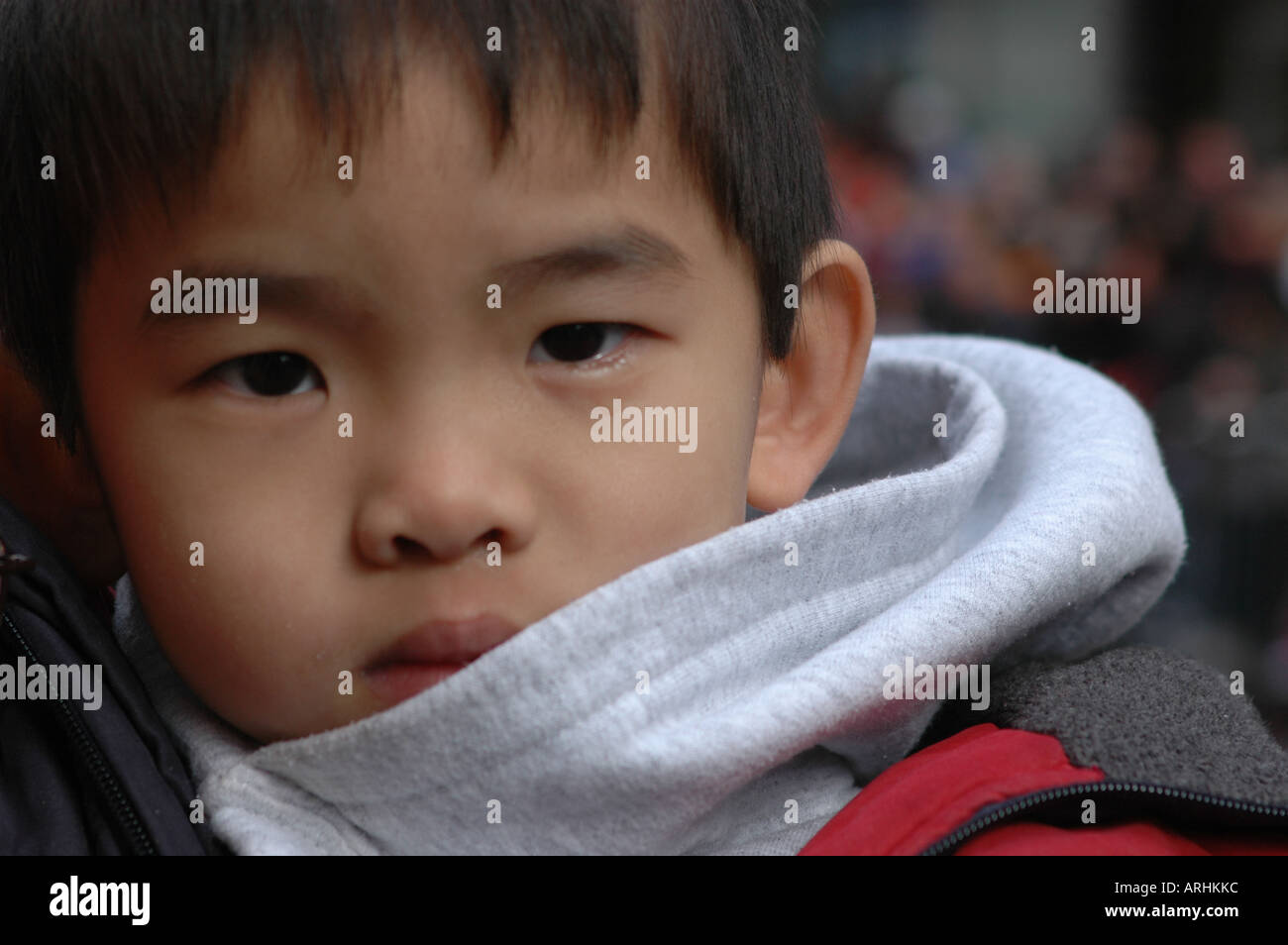 NYC ASIAN BOY WITH TEARS IN CHINATOWN COLD KID MANHATTAN NEW YORK Stock ...