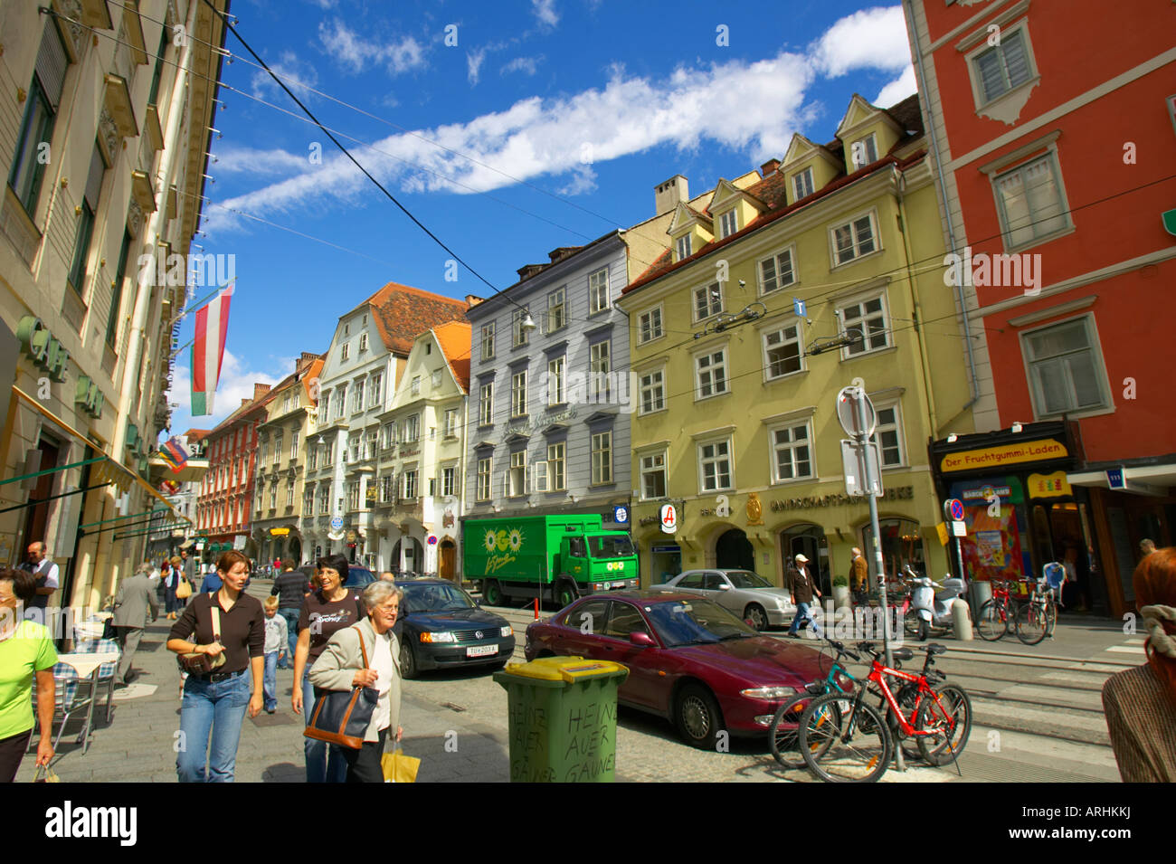 A European Street Scene Stock Photo - Alamy