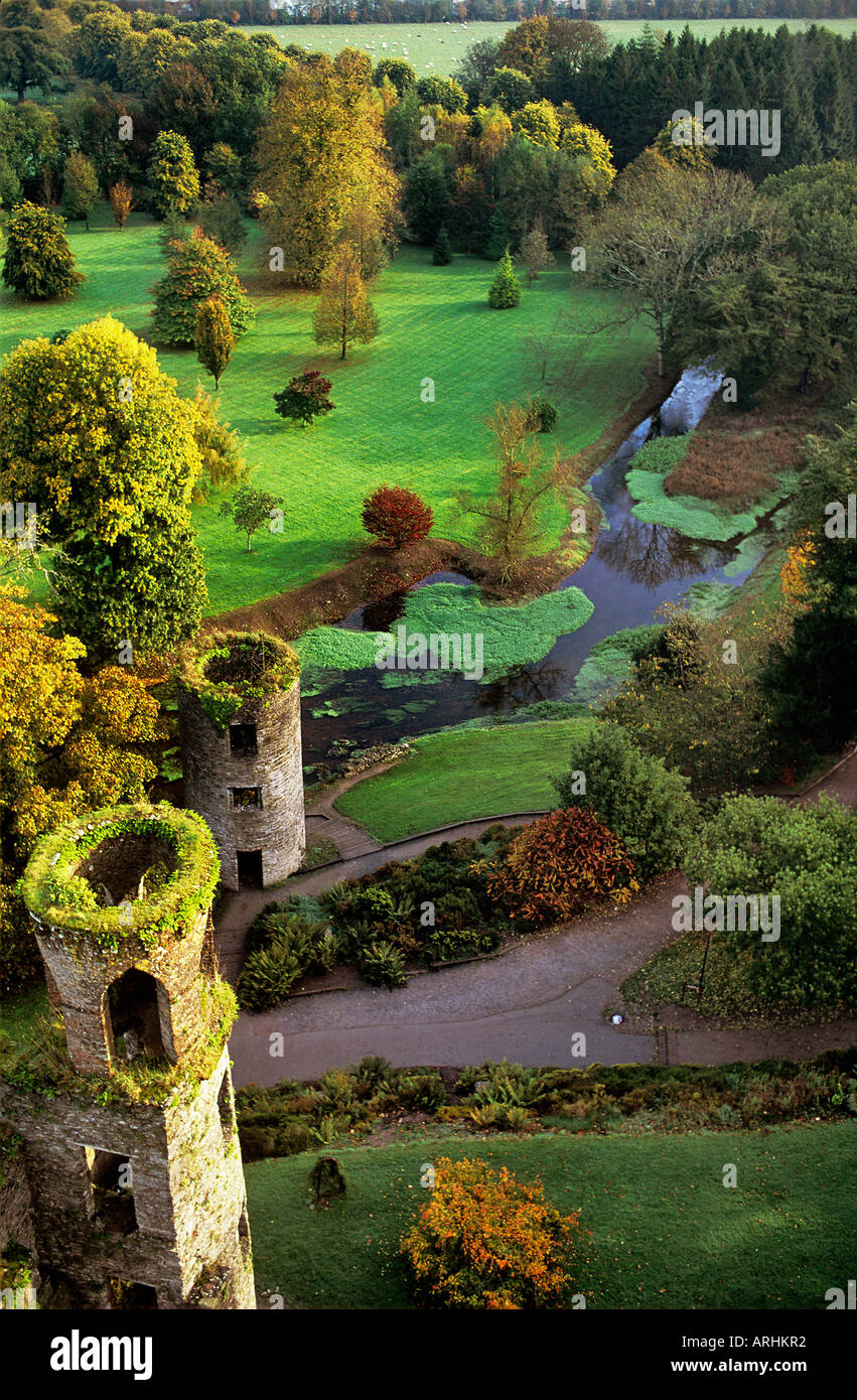 An aerial view of Blarney Castle and its grounds Stock Photo - Alamy