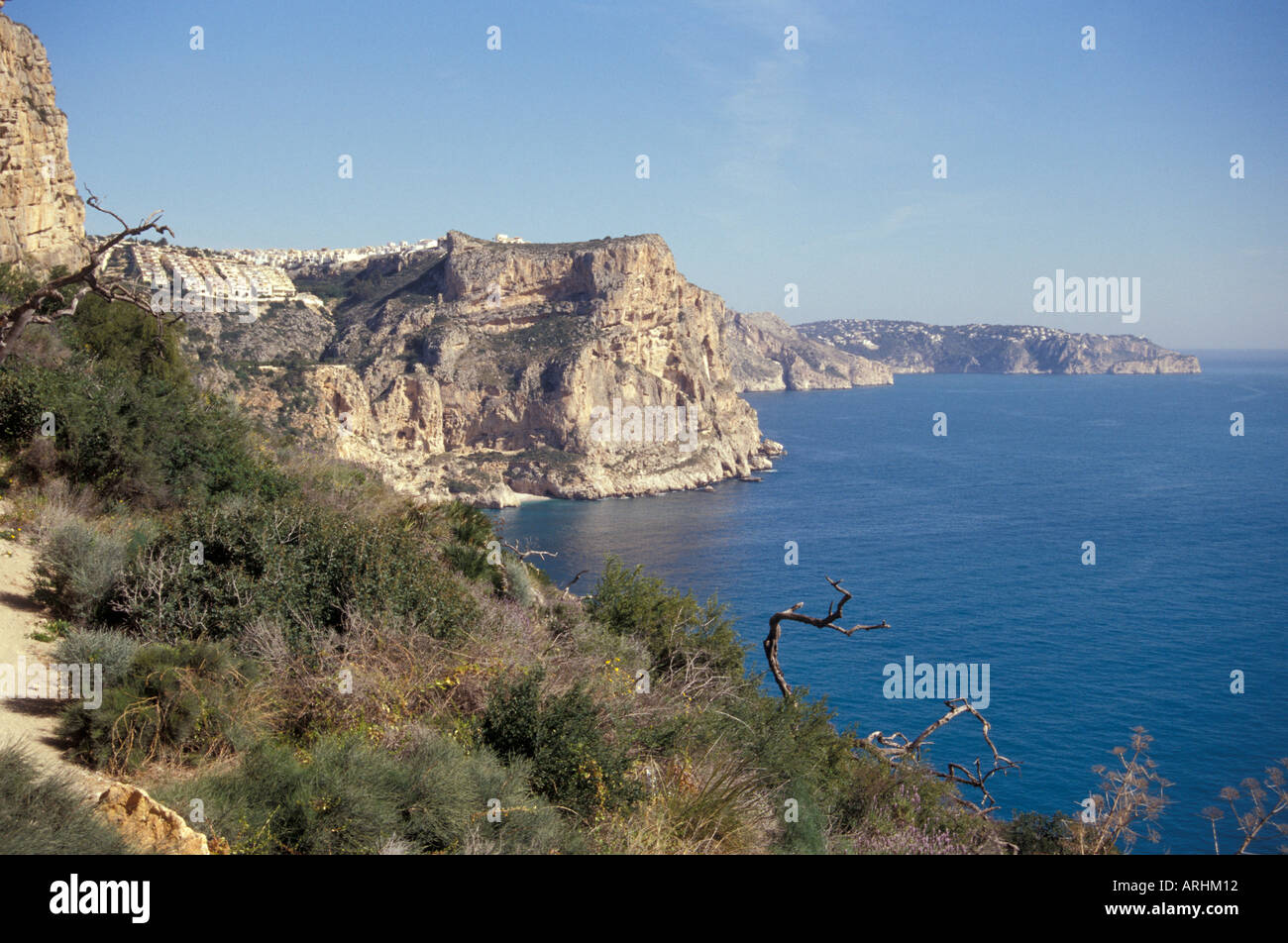 Coastal trail, El Portet, Valencia, Spain Stock Photo - Alamy