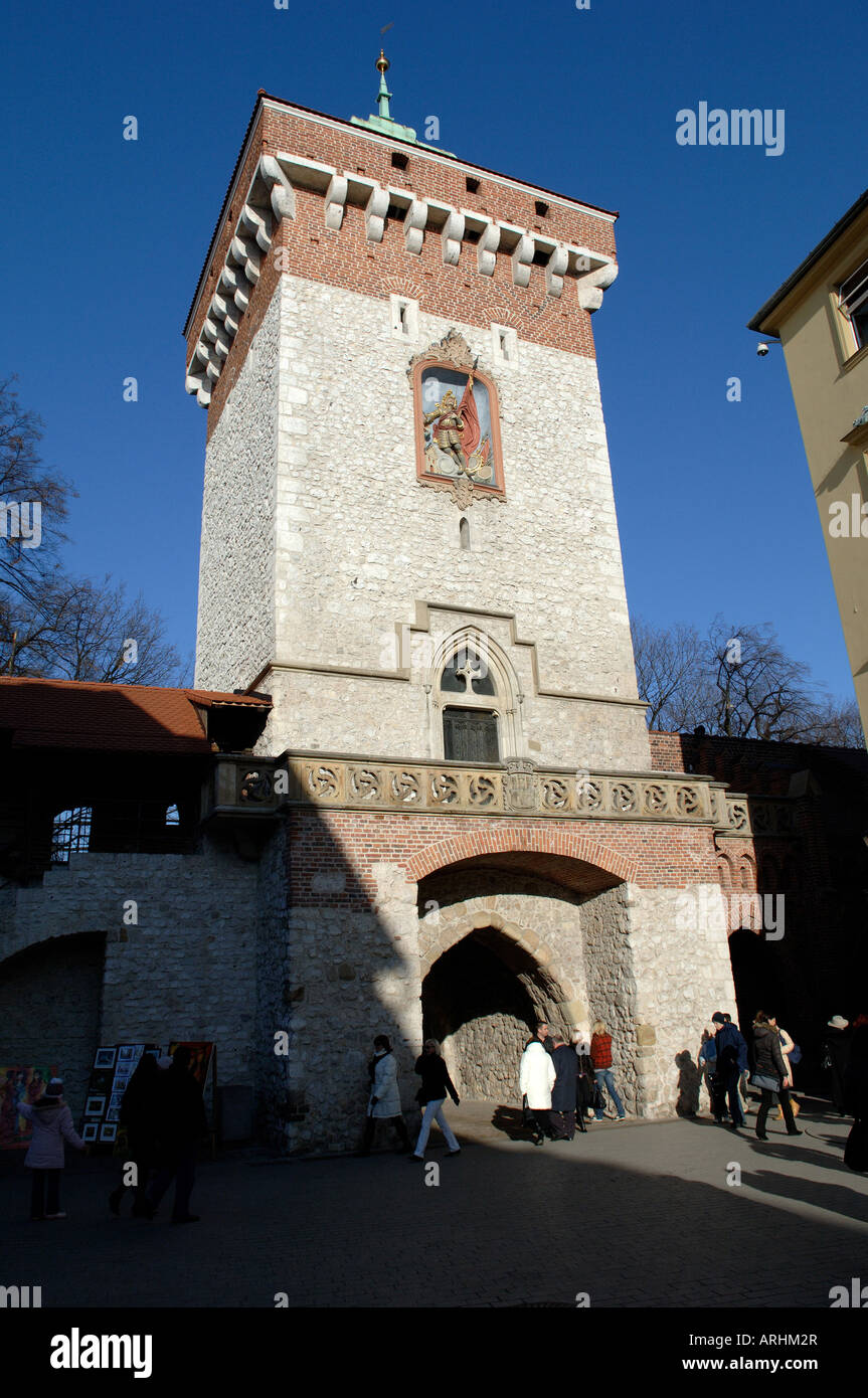 Florian gate Krakow Stock Photo - Alamy
