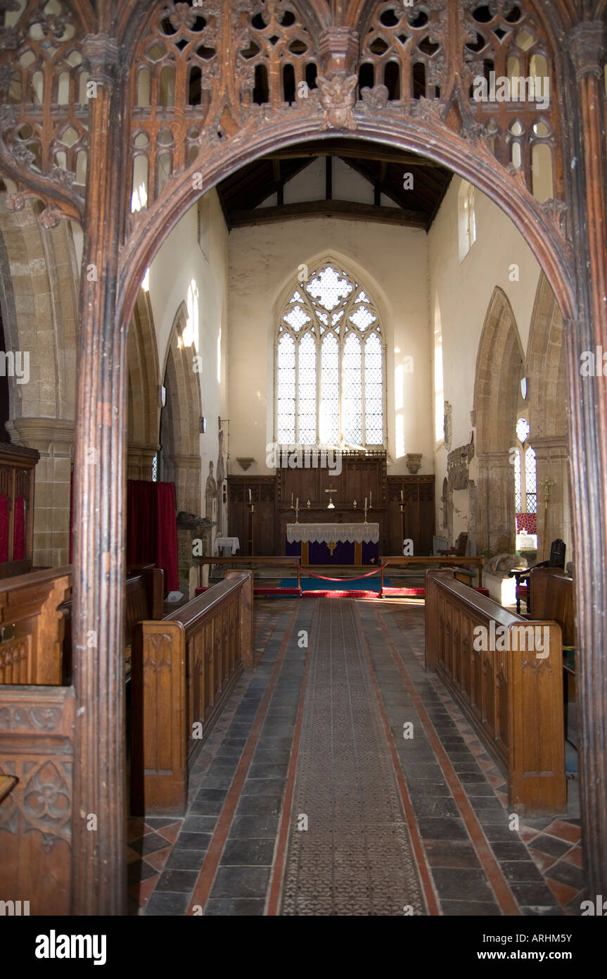St Michael's church Laxton Notts Stock Photo - Alamy