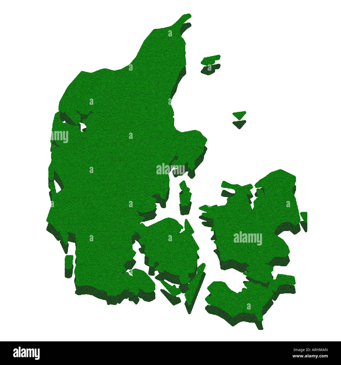 Outline map of Denmark Stock Photo - Alamy