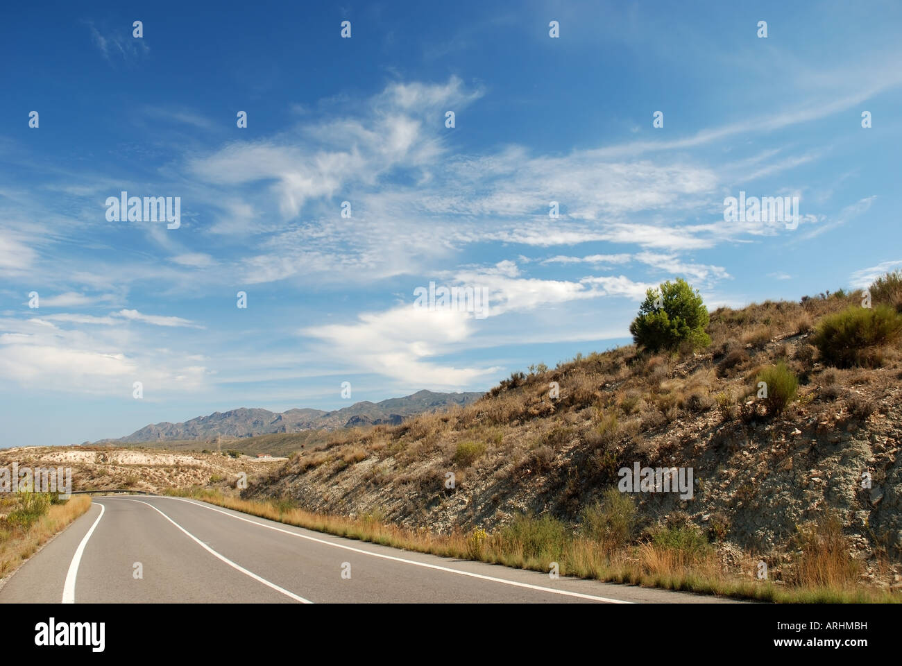 Road in the Spanish Sierra Nevada Stock Photo - Alamy