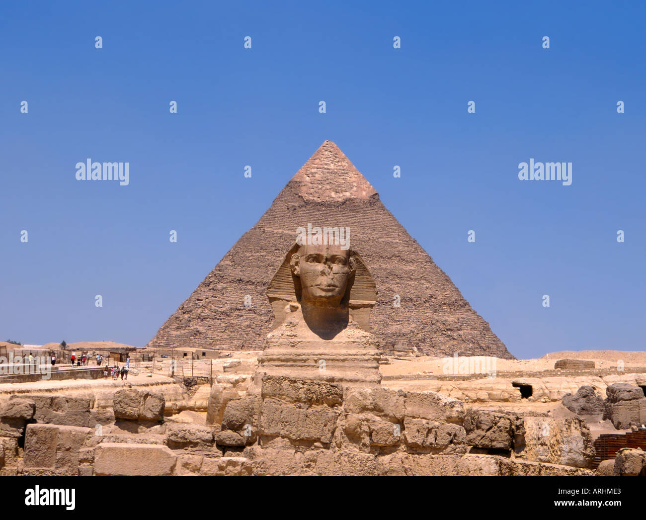 Front view on Sphinx Egypt Stock Photo - Alamy